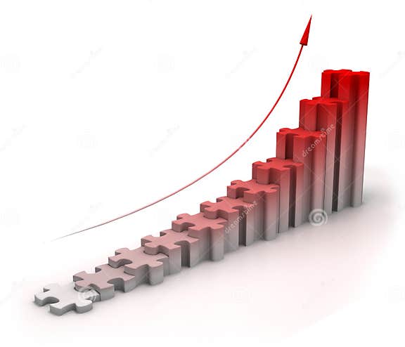 Puzzle bar chart diagram stock illustration. Illustration of pattern ...
