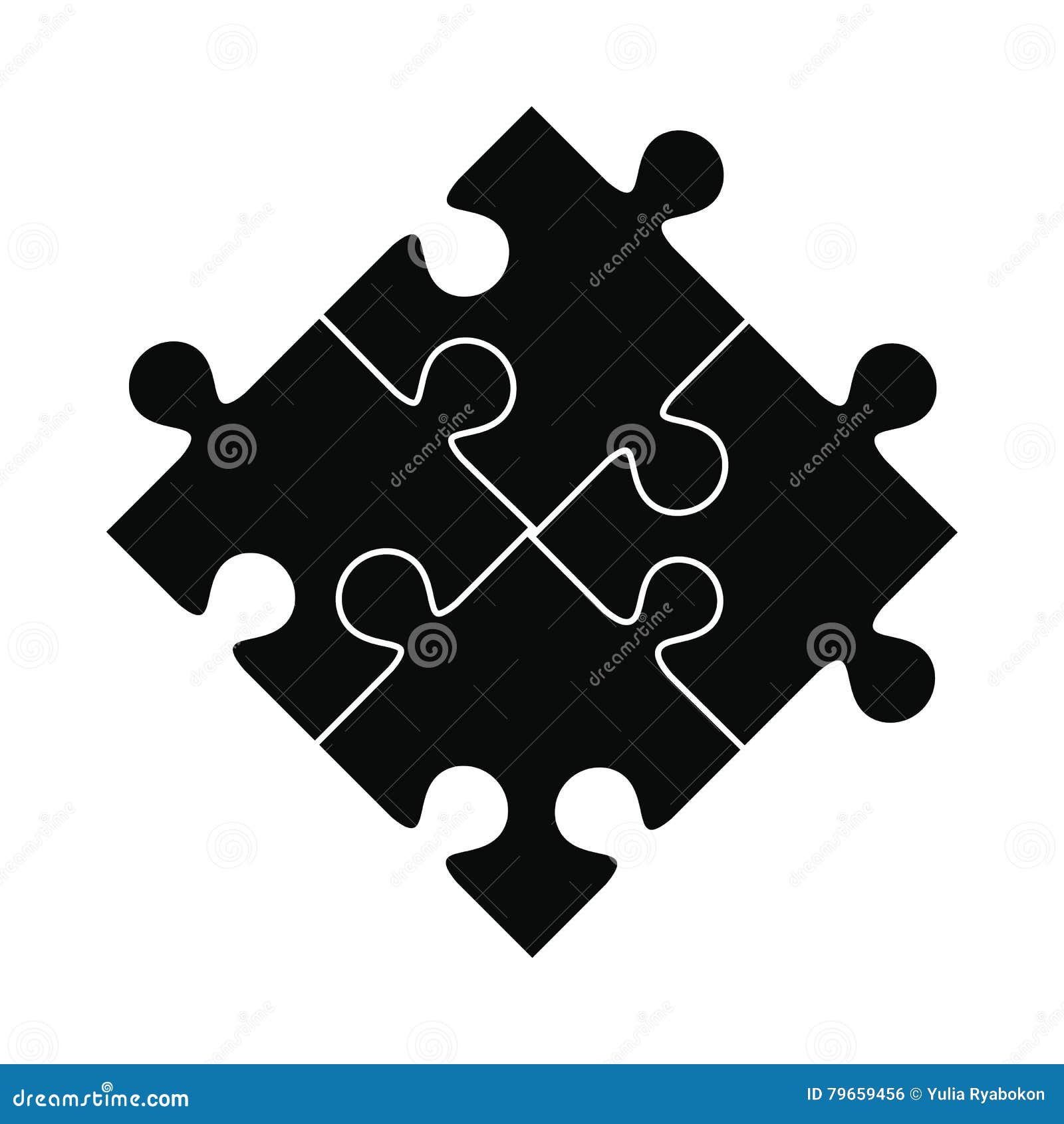 Puzzle Icon Vector, Filled Flat Sign, Solid Pictogram Isolated On White ...