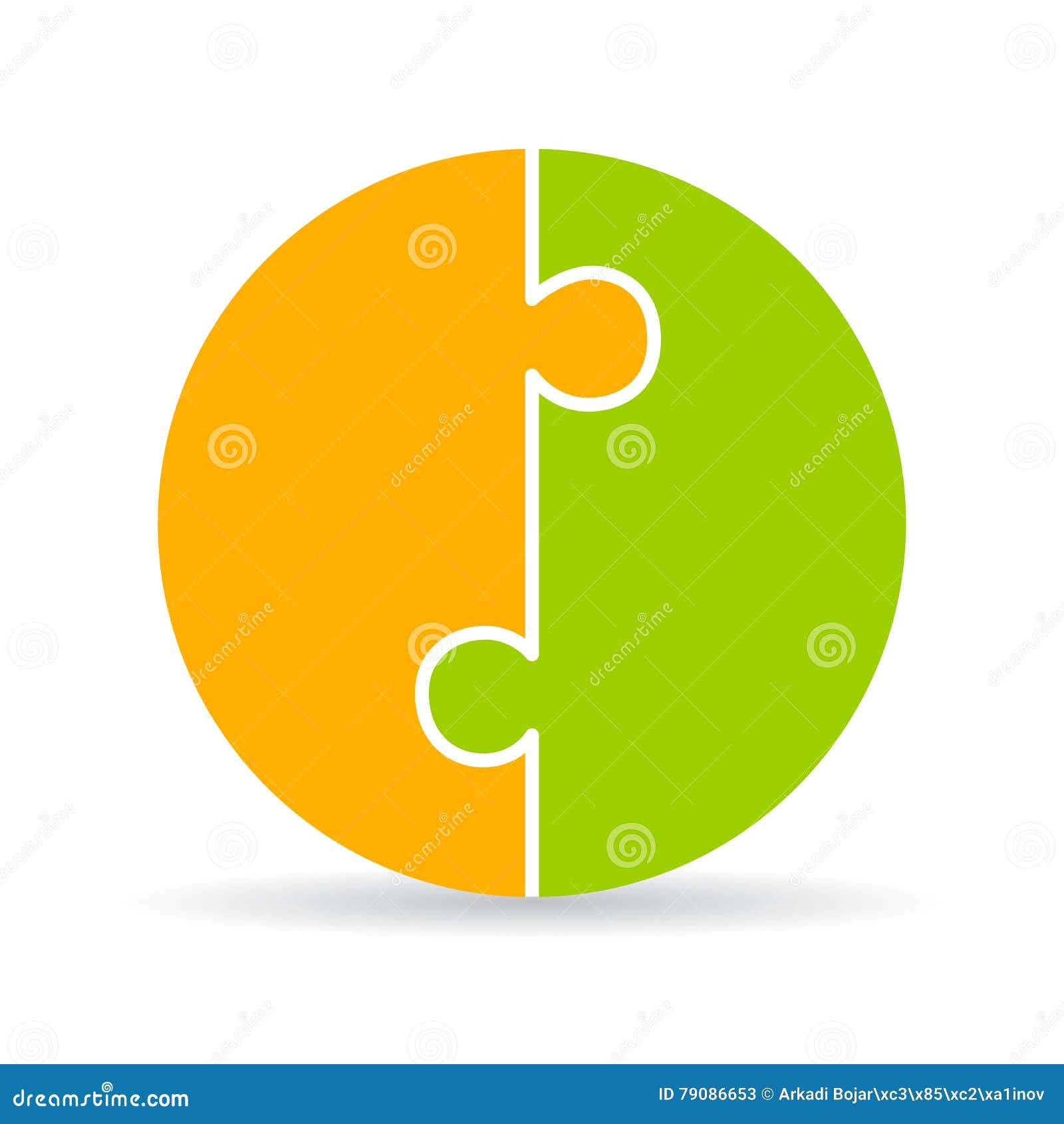 Puzzle blank round chart stock vector. Illustration of business - 79086653