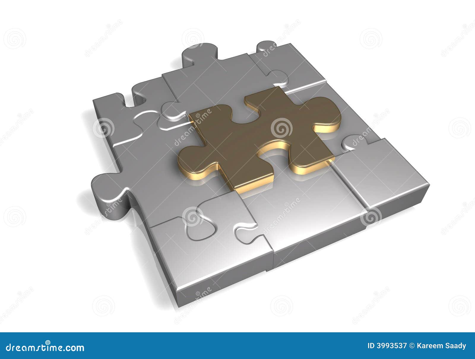 Puzzle Block stock illustration. Illustration of silver - 3993537