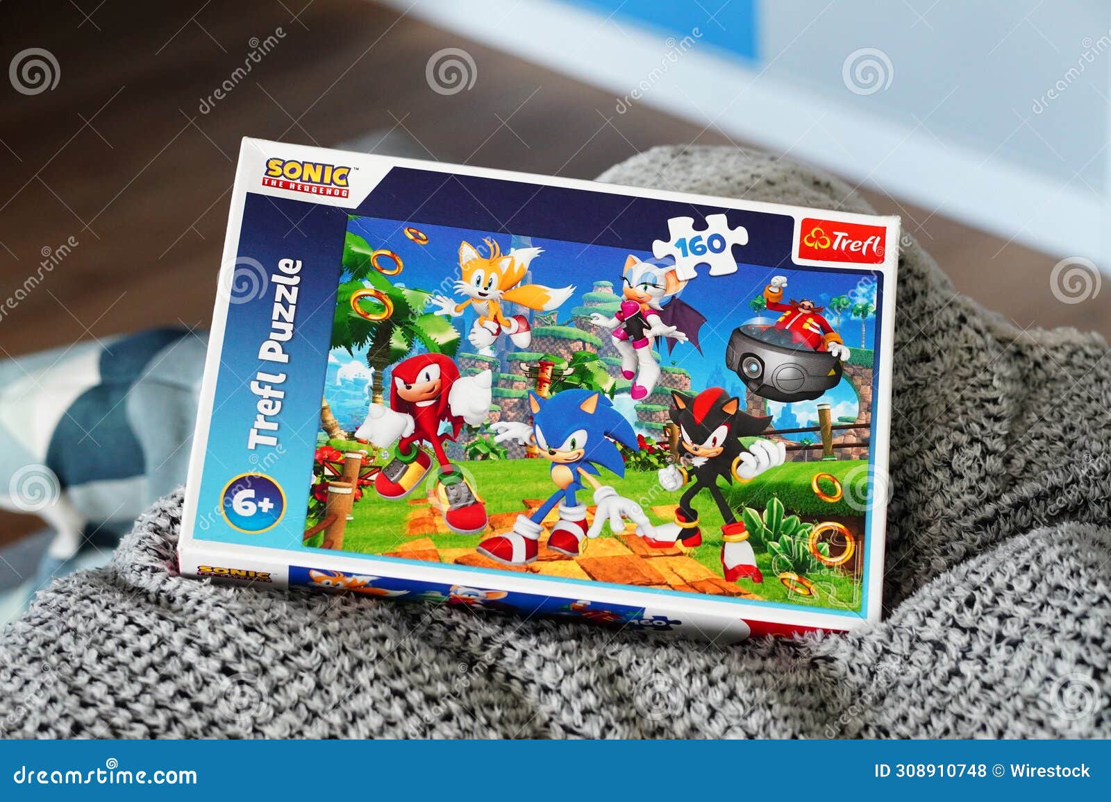 Puzzle Box with Sonic the Hedgehog Characters on the Cover Editorial ...