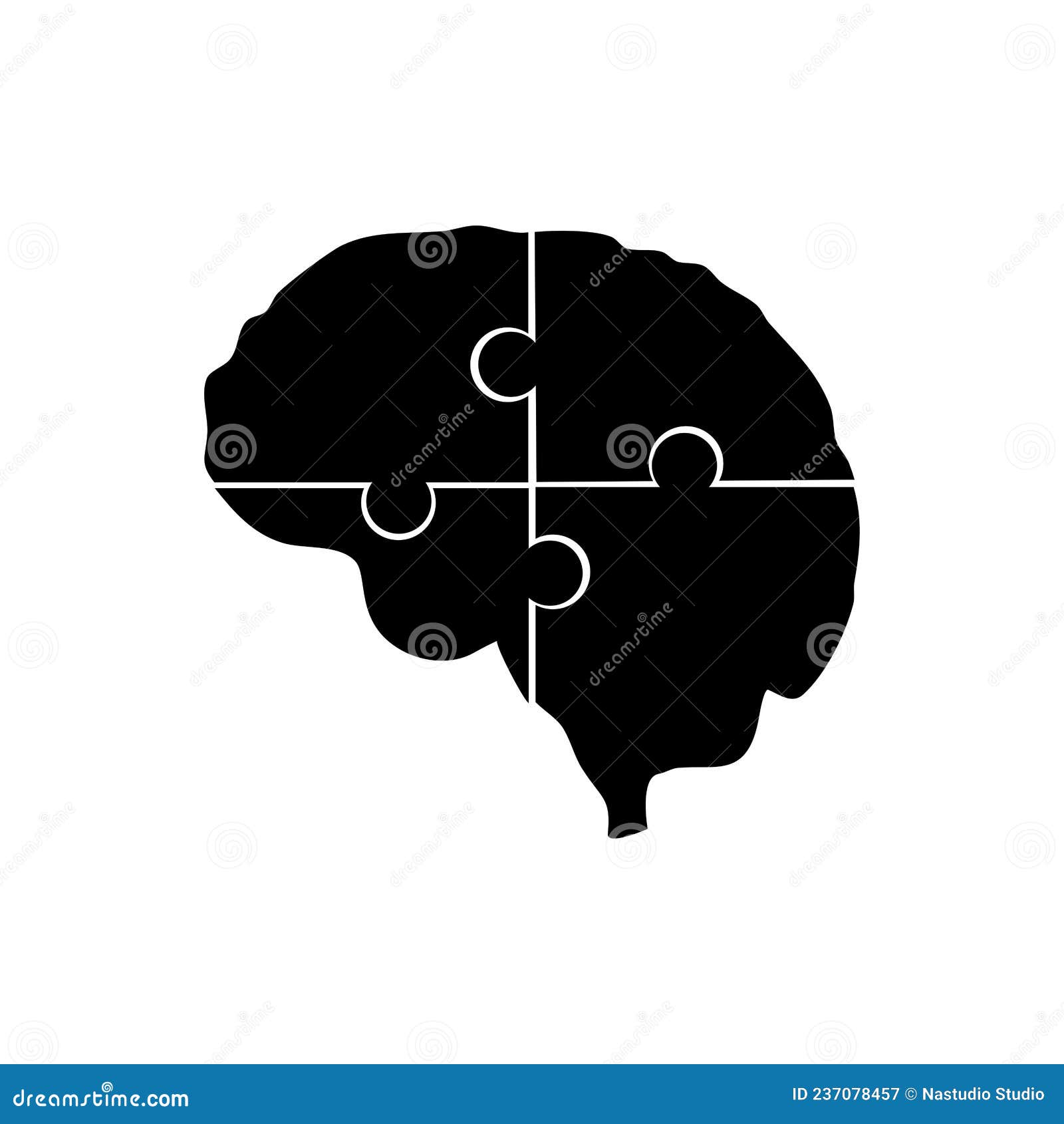 Puzzle Brain Icon. Creative Brain Logo. Vector Stock Vector ...
