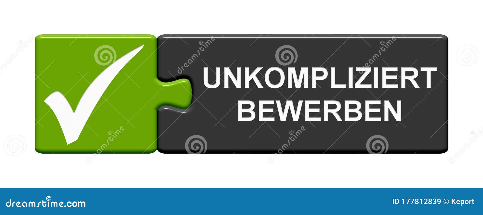 Puzzle Button: Apply Uncomplicated in German Language Stock ...