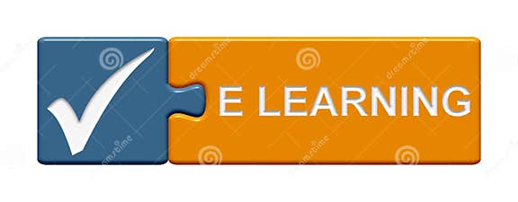 Puzzle Button: eLearning stock illustration. Illustration of piece ...