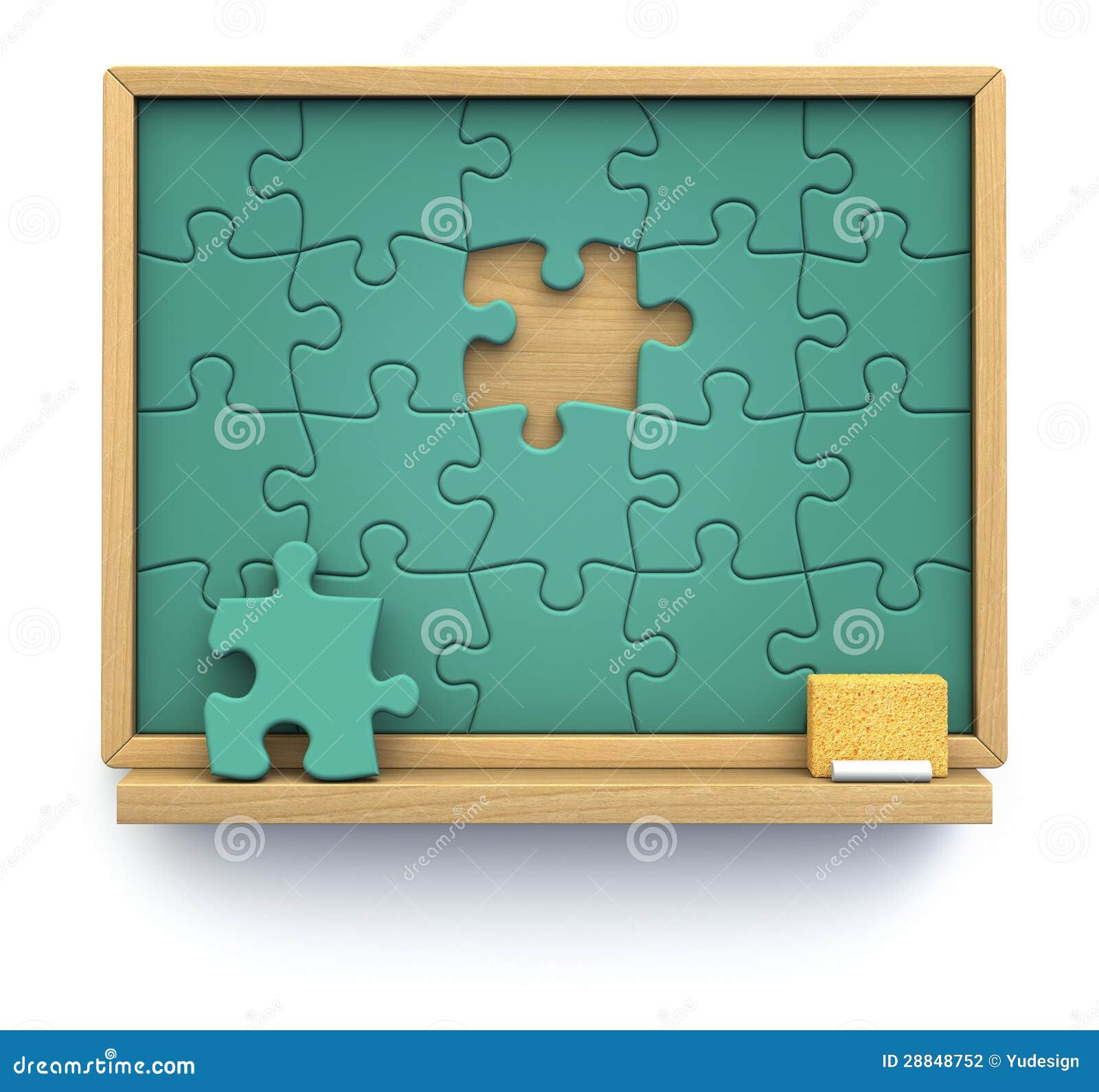 Puzzle chalkboard stock illustration. Illustration of knowledge - 28848752