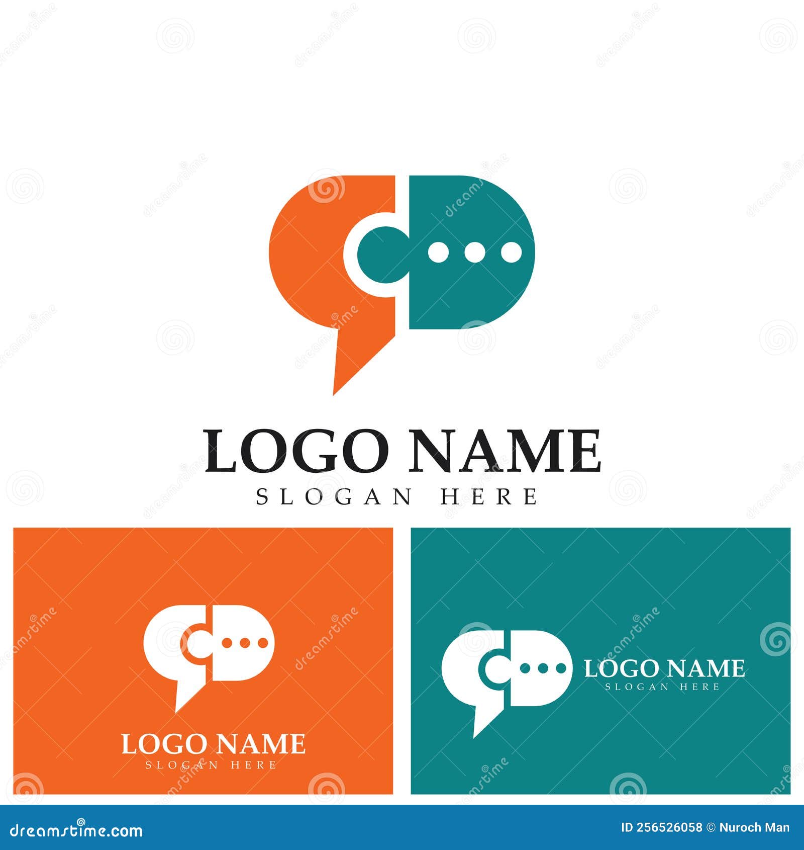 Puzzle Chat Logo Template Illustration. Stock Vector - Illustration of ...