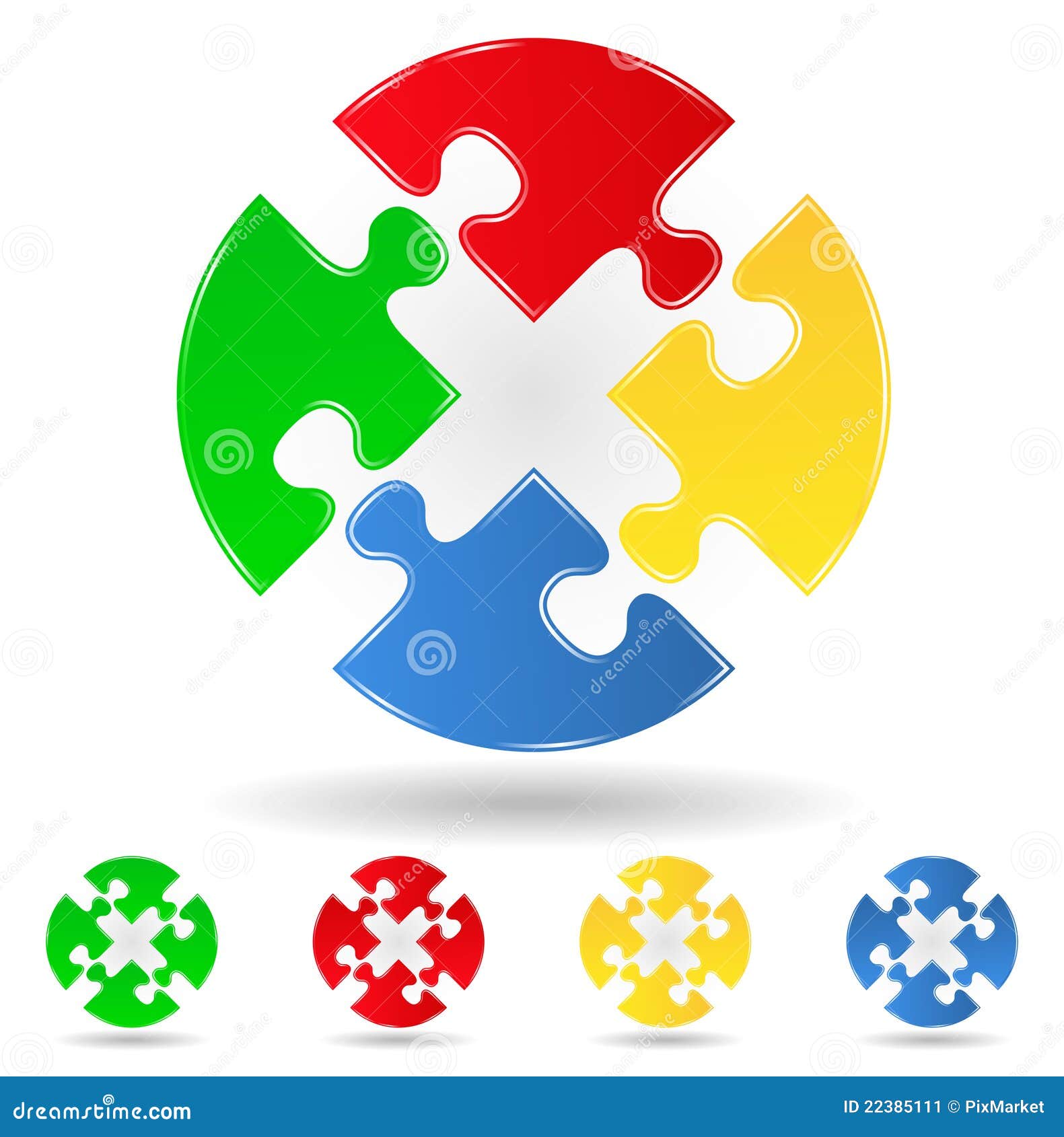 Puzzle circles stock vector. Illustration of plastic - 22385111