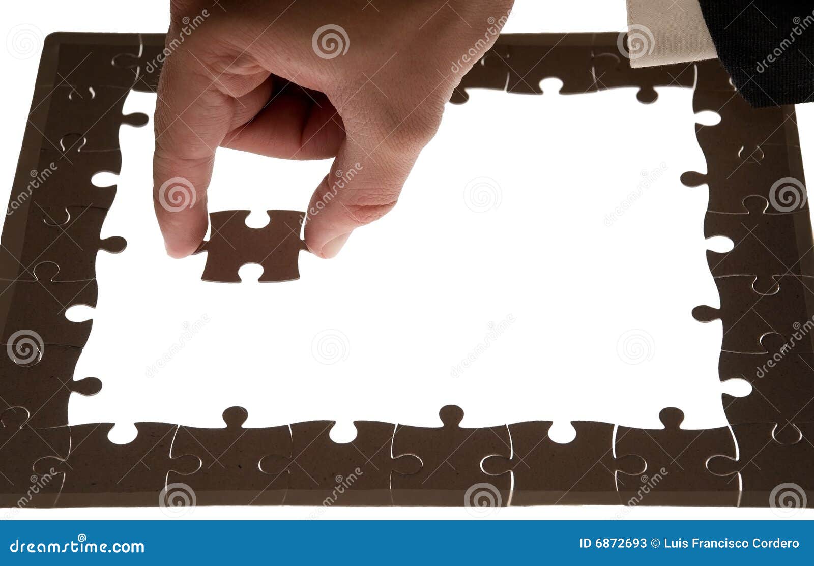 Puzzle + clipping paths stock image. Image of isolated - 6872693