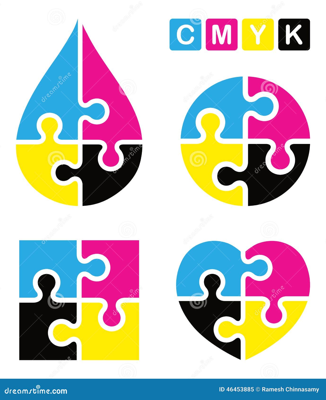 CMYK Logo. Round Symbol For Printing Cartoon Vector | CartoonDealer.com ...
