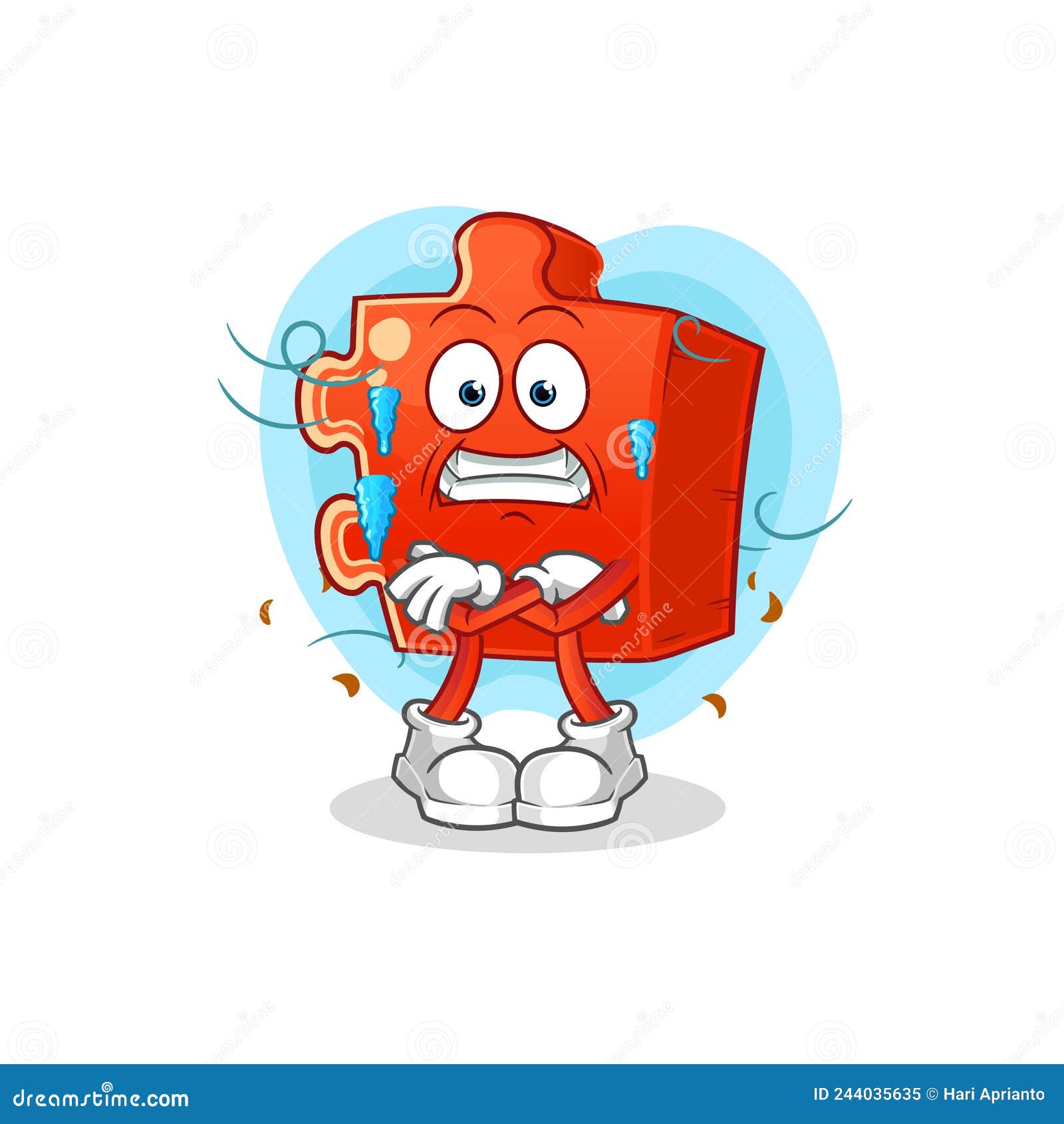 Puzzle Cold Illustration. Character Vector Stock Vector - Illustration ...