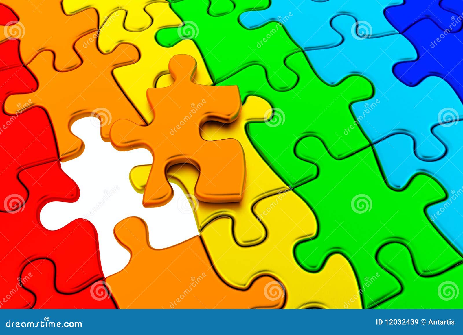 Puzzle colorful stock illustration. Illustration of links - 12032439