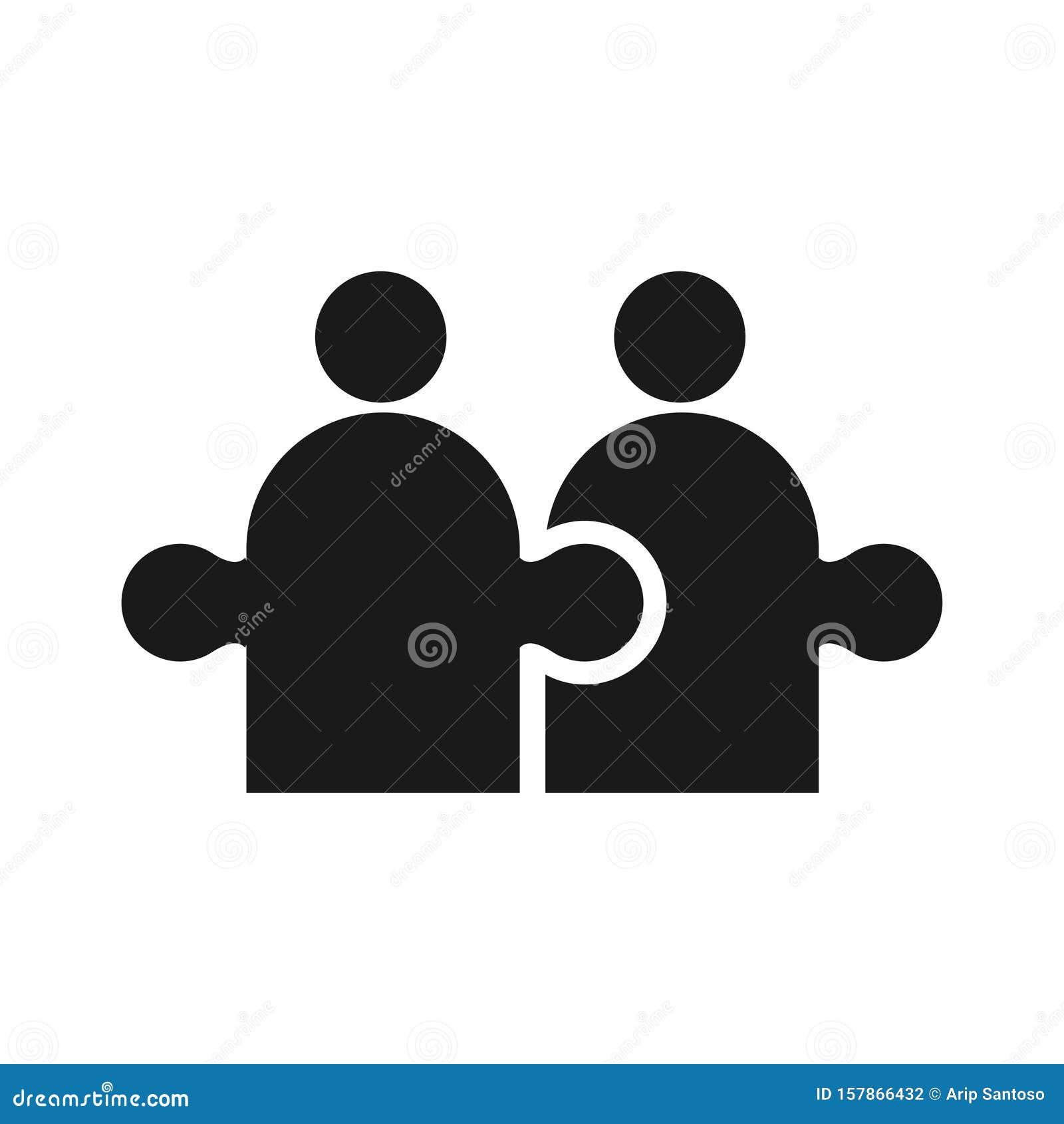 Puzzle Commitment Teamwork Together Black Logo Ilustración del Vector - Ilustración de gerencia ...