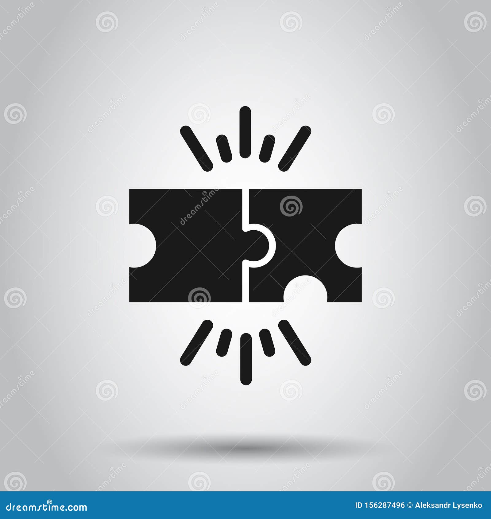Puzzle Compatible Icon In Comic Style. Jigsaw Agreement Vector Cartoon ...