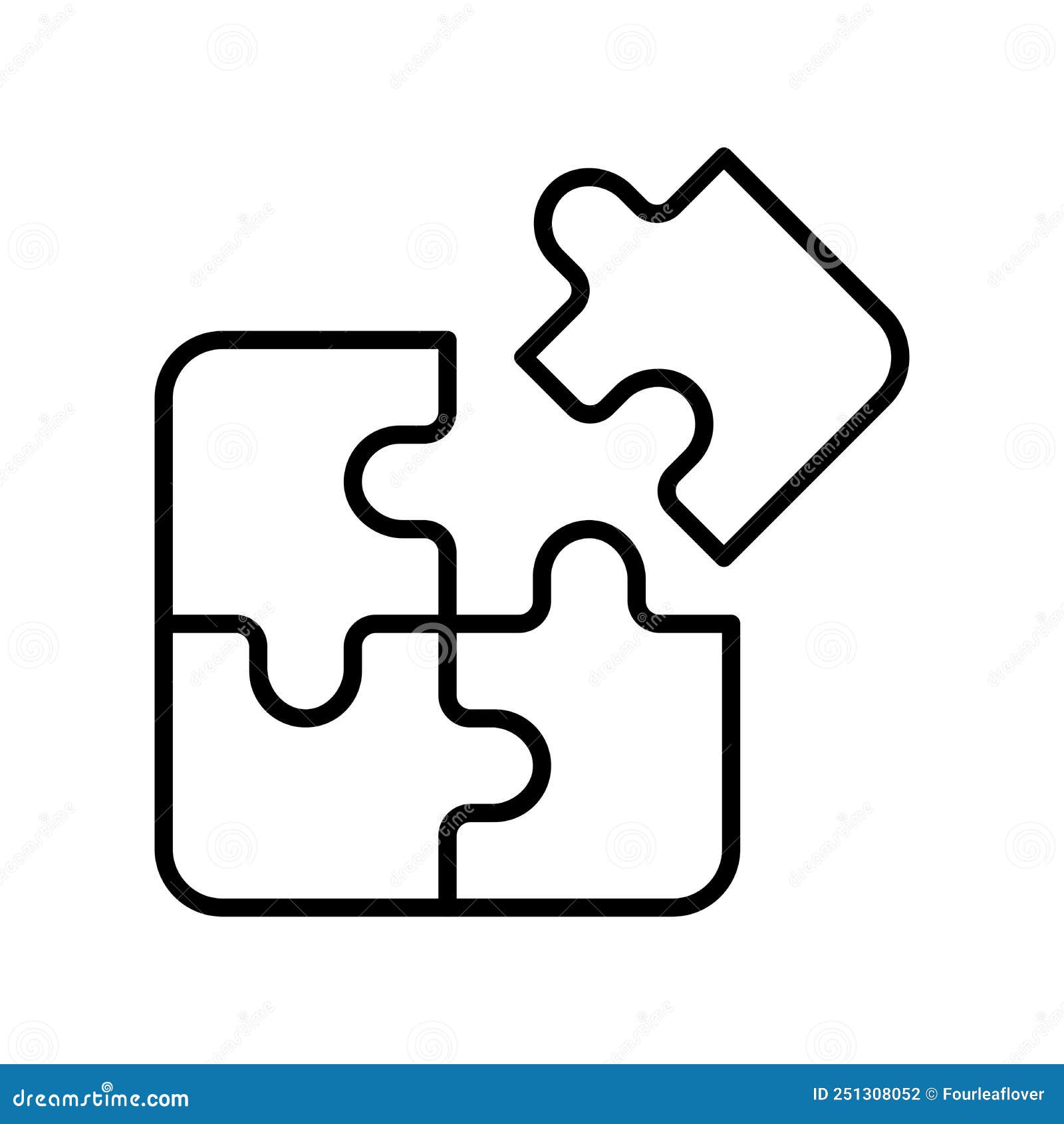 Puzzle Compatible Icon In Comic Style. Jigsaw Agreement Vector Cartoon ...
