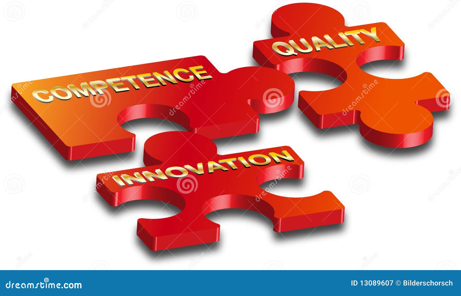 Puzzle_competence_innovation_quality Stock Illustration - Illustration ...
