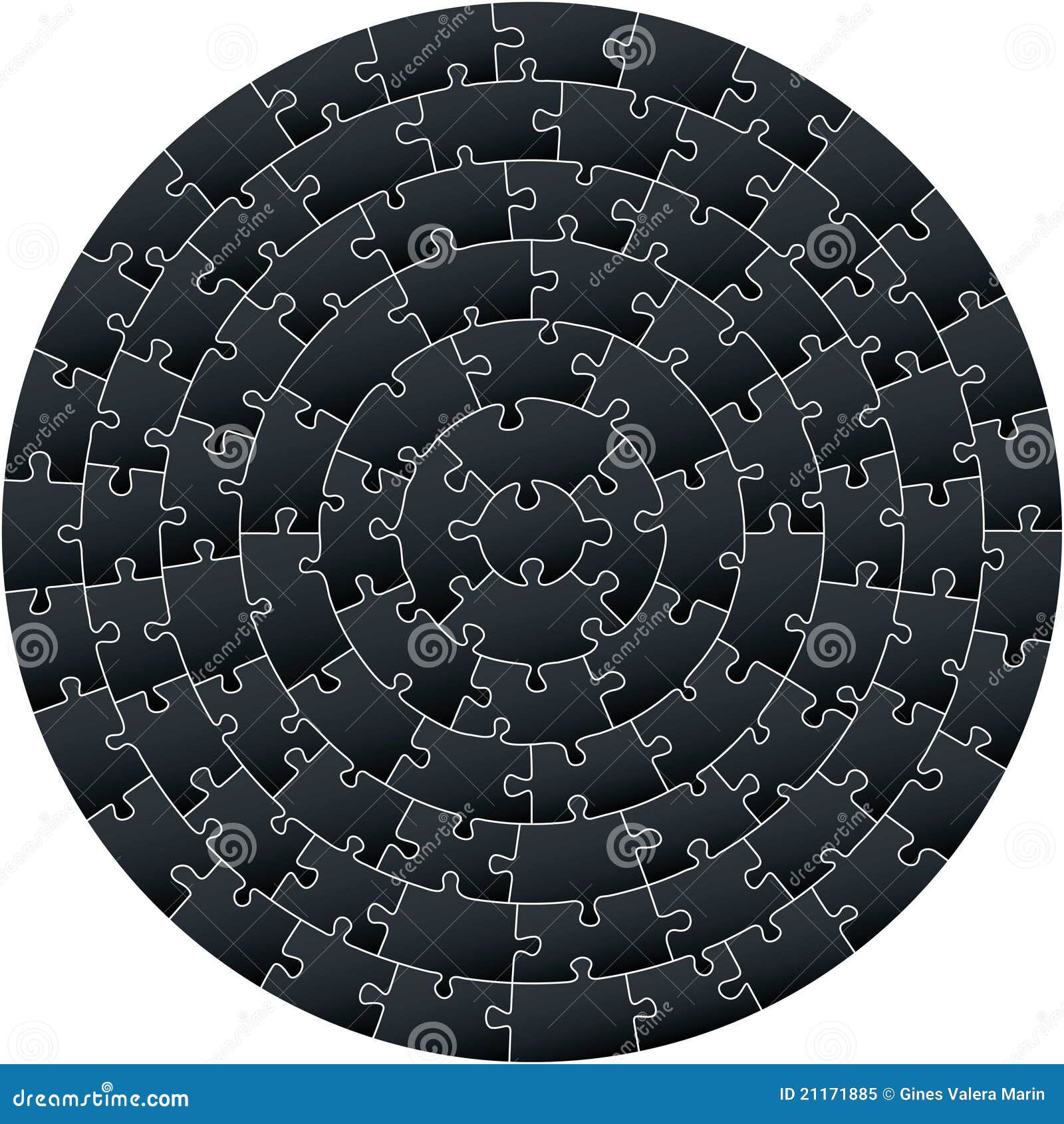 Puzzle complexe circulaire illustration de vecteur. Illustration of ...