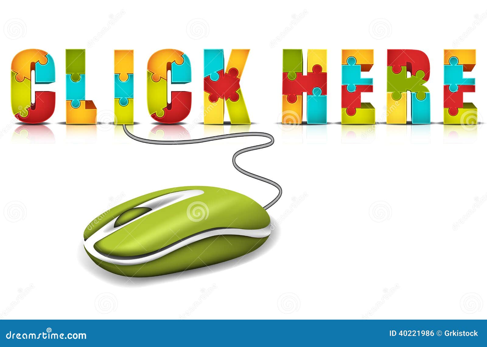 Puzzle and computer mouse stock vector. Illustration of jigsaw - 40221986