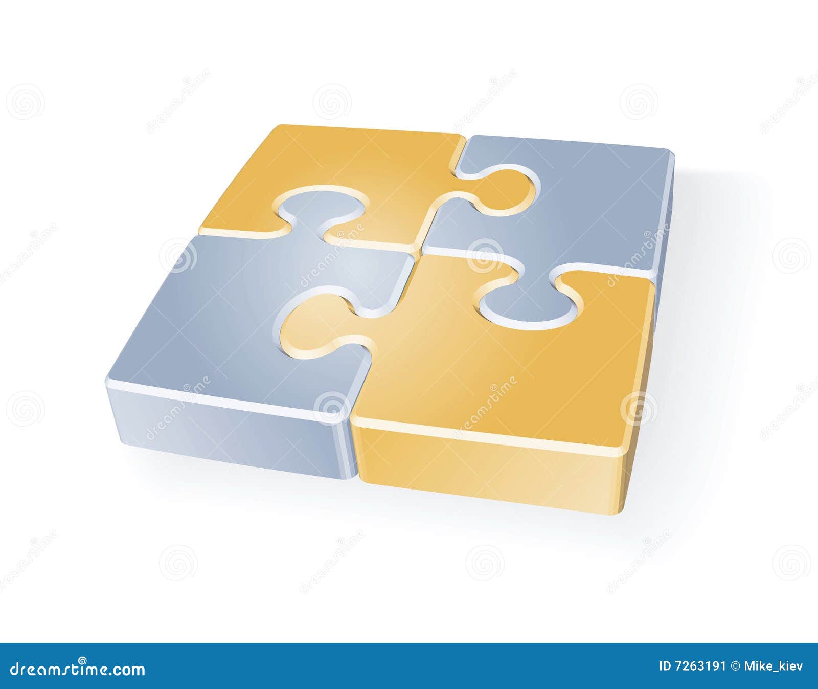 Puzzle connection stock vector. Illustration of jigsaw - 7263191