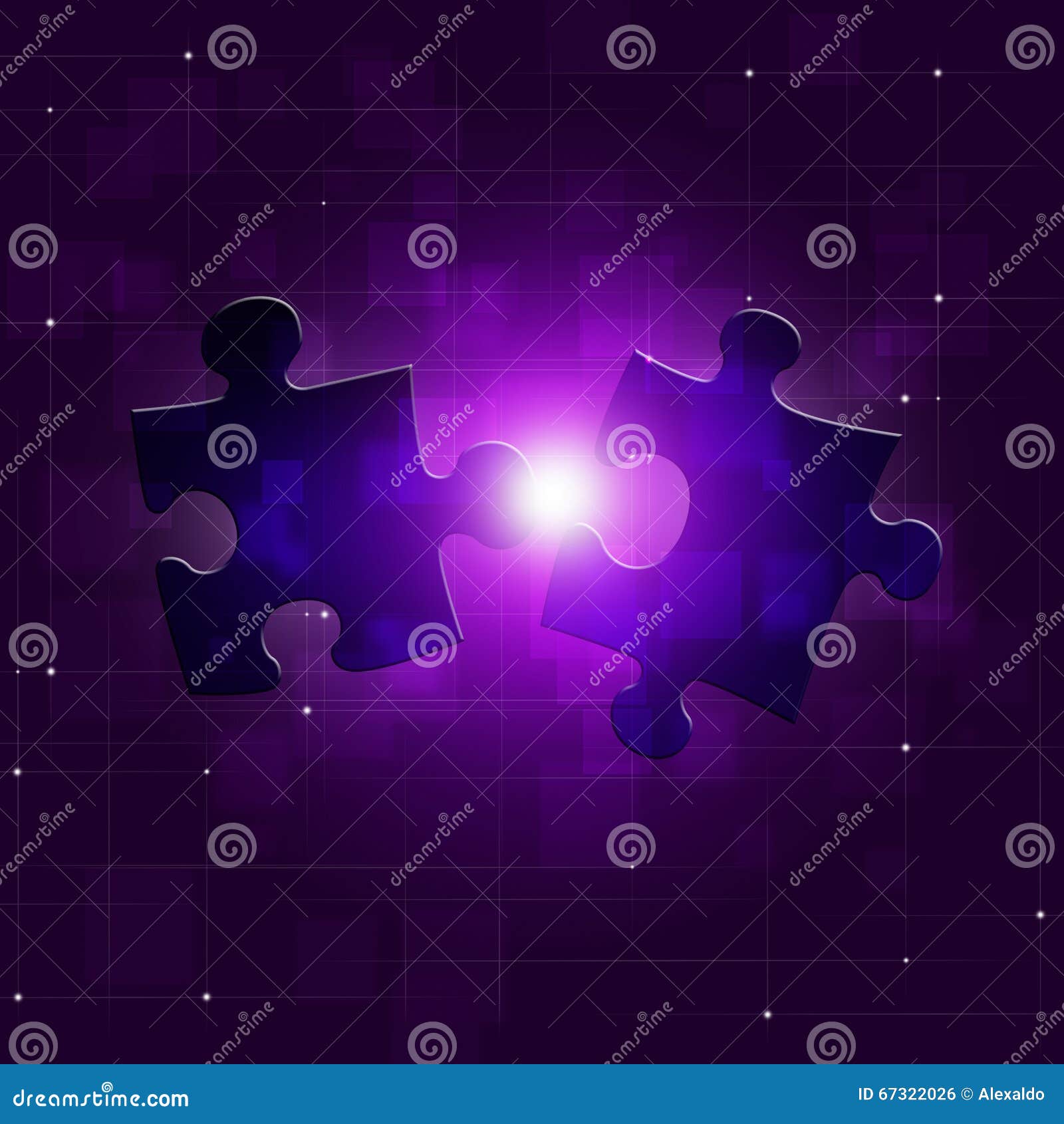 Puzzle Connection Concept Business Background Stock Illustration ...