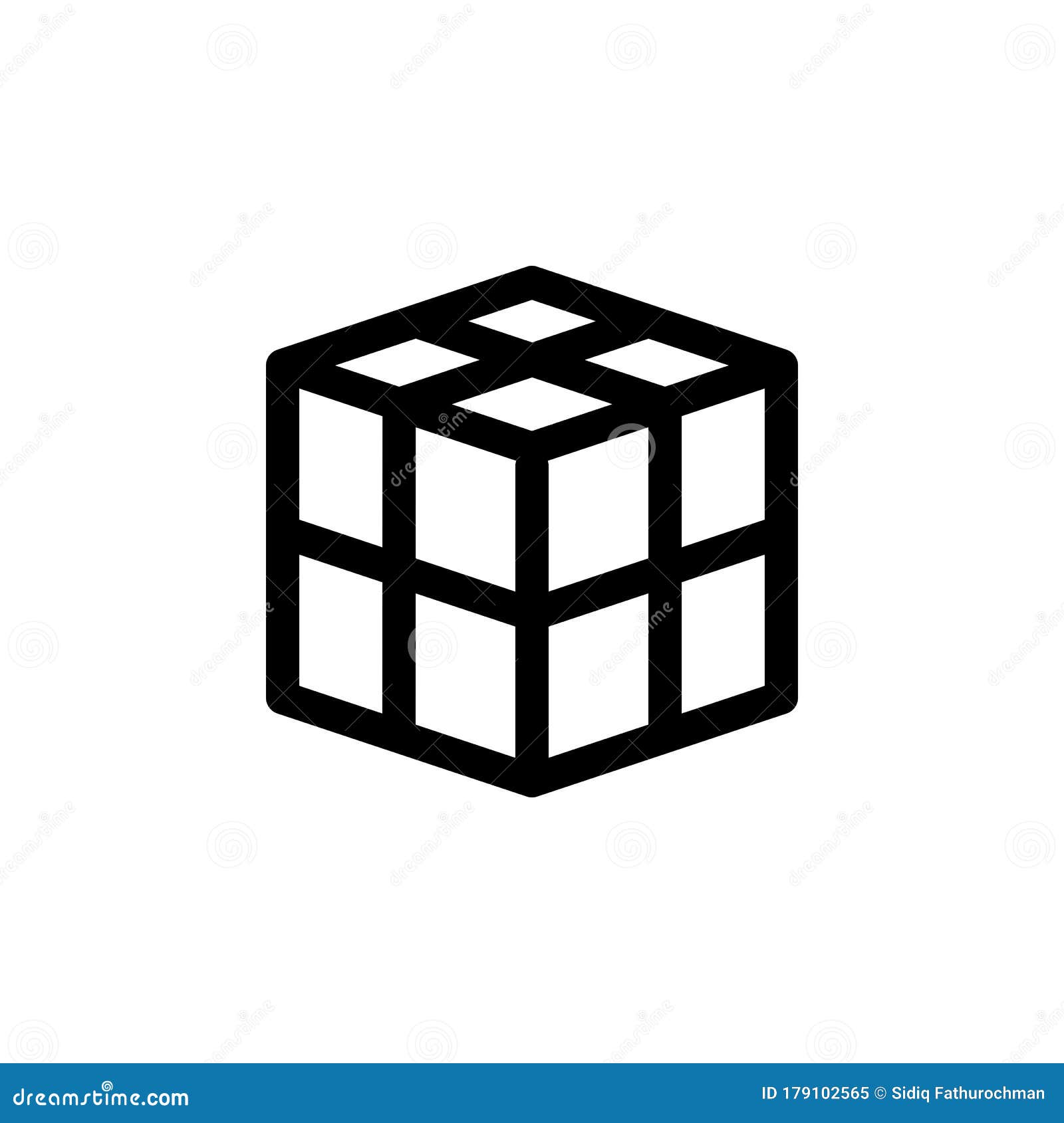 Puzzle Cube Icon Stock Vector Illustration Of Dimensional 179102565