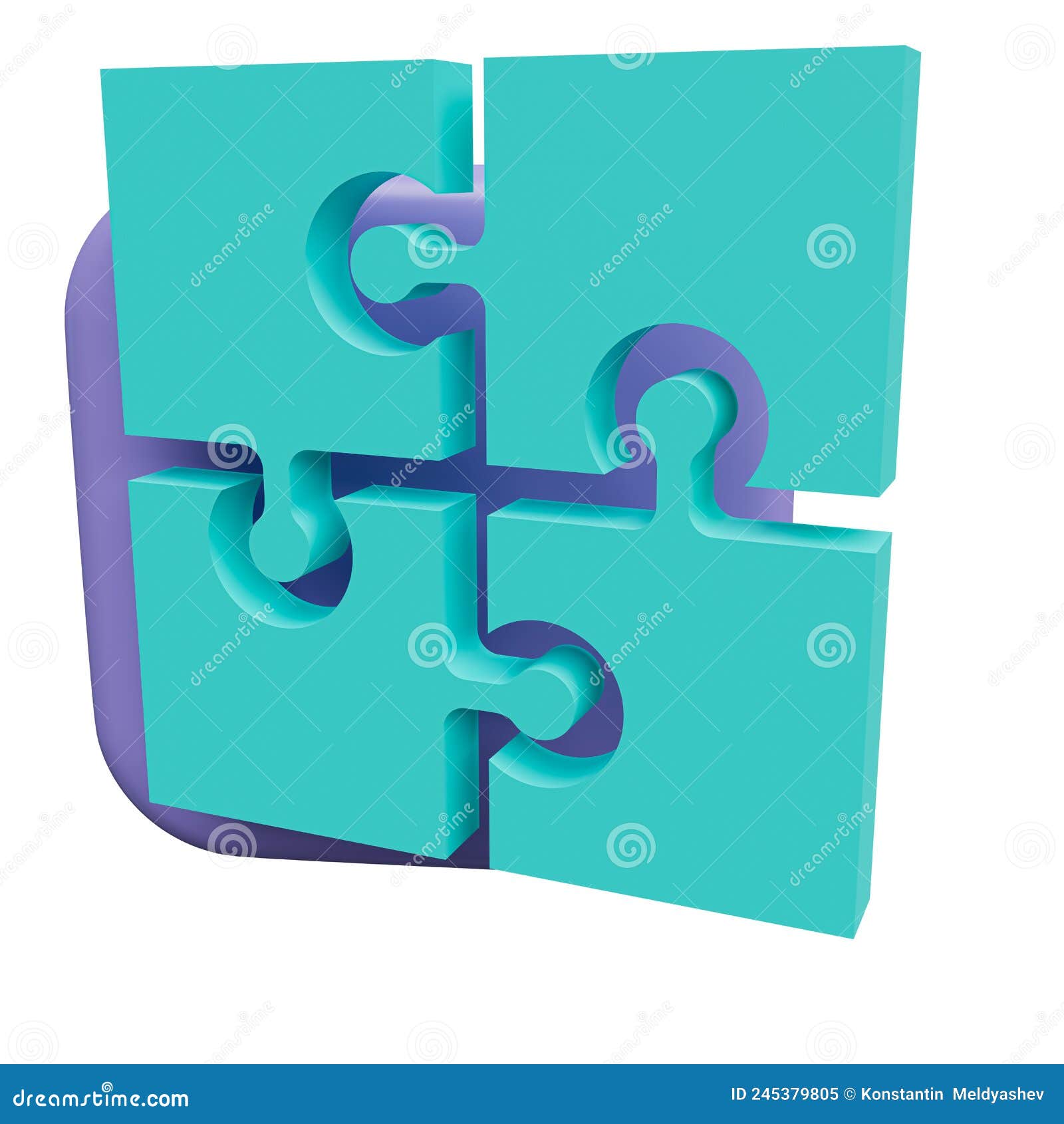 Puzzle 3d Icon Render Illustration Stock Image - Image of jigsaw ...