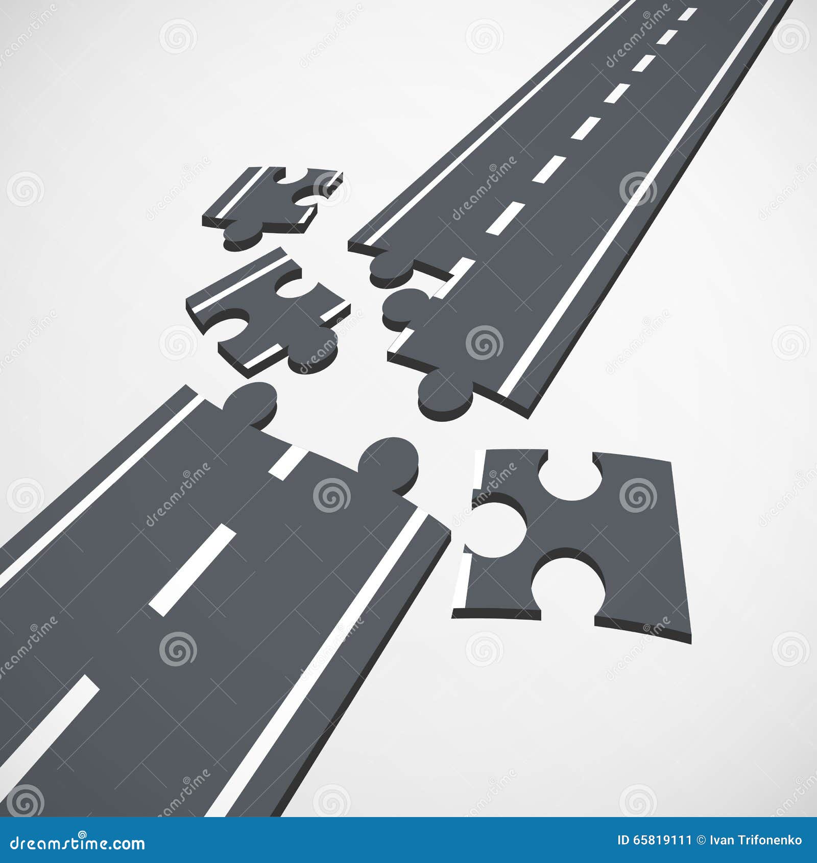 Puzzle De Route Illustration Courante Illustration de Vecteur ...