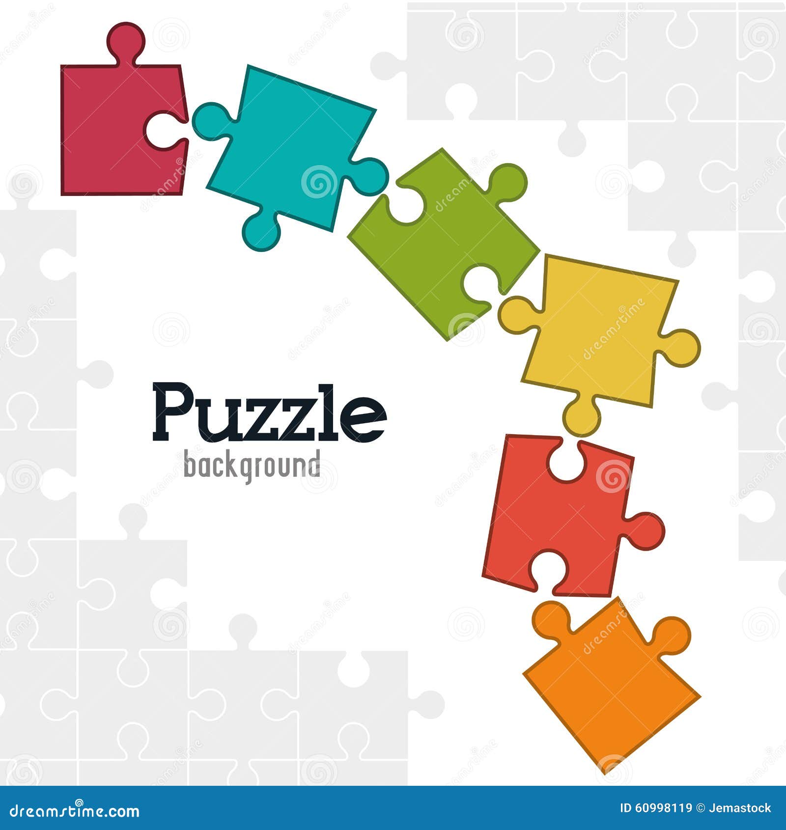 Puzzle design stock vector. Illustration of blue, business - 60998119