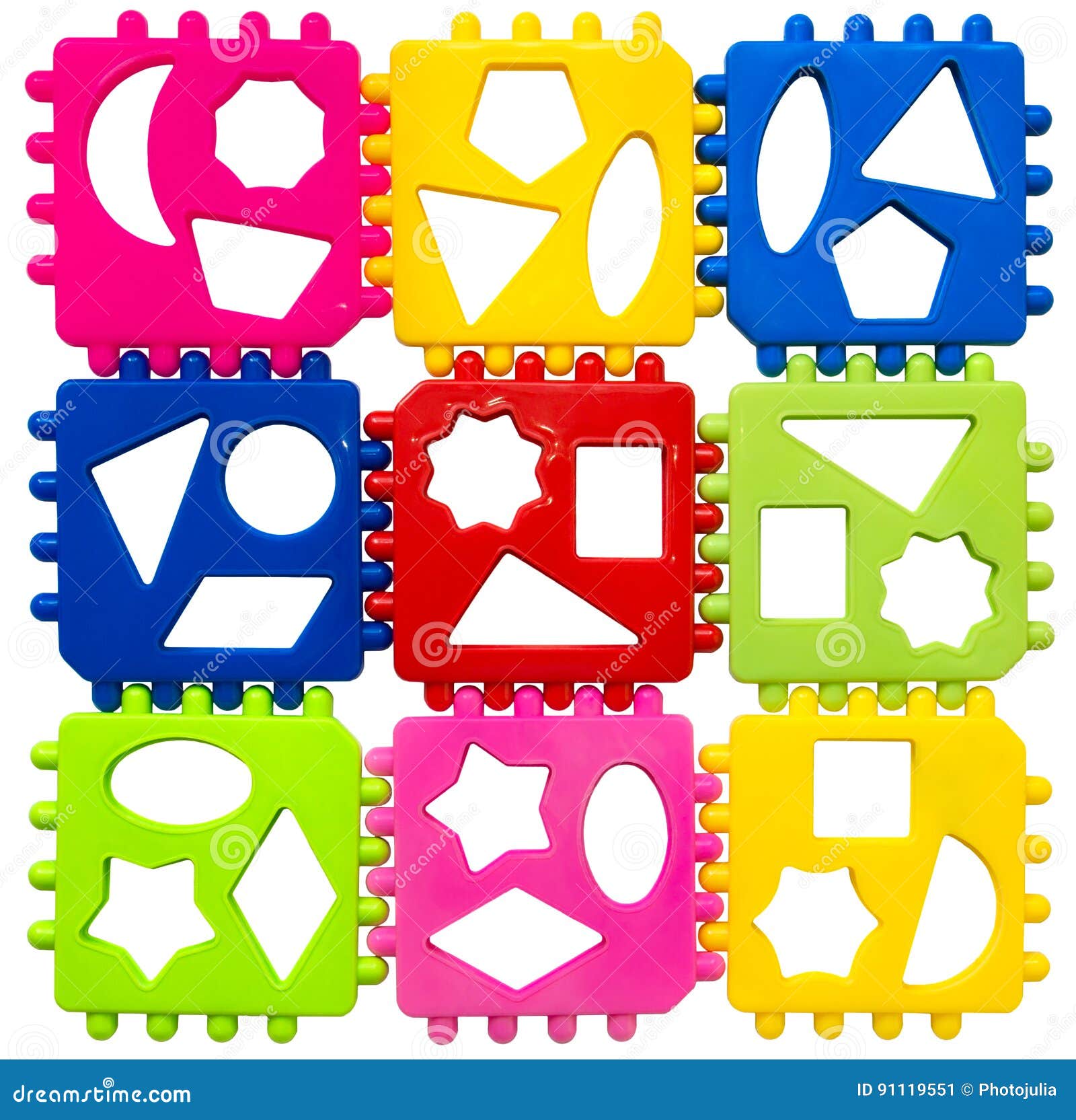 Puzzle Di Plastica Multicolore Immagine Stock - Immagine di ovale ...