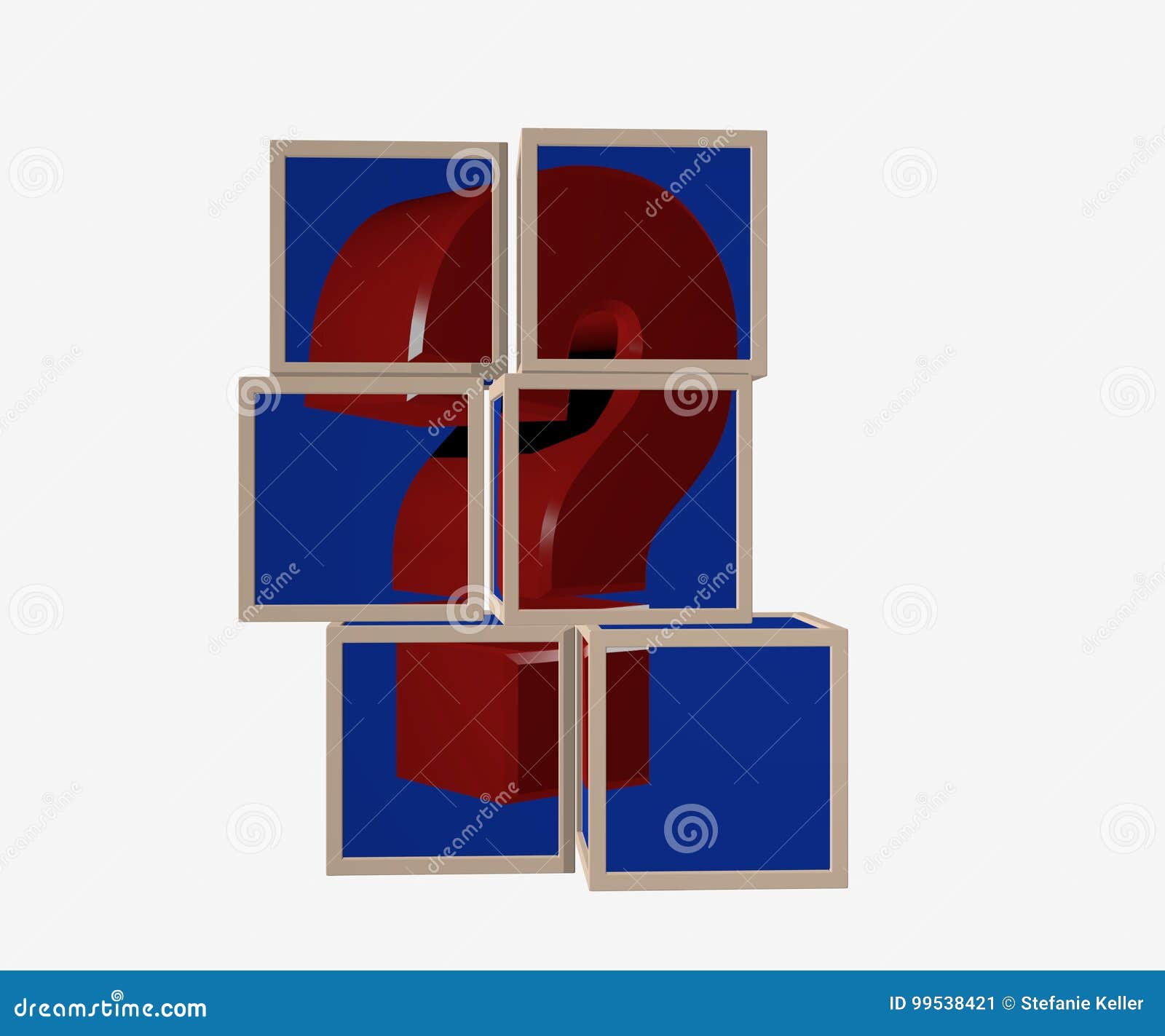 Puzzle of Dice, Representing a Question Mark. Stock Illustration ...