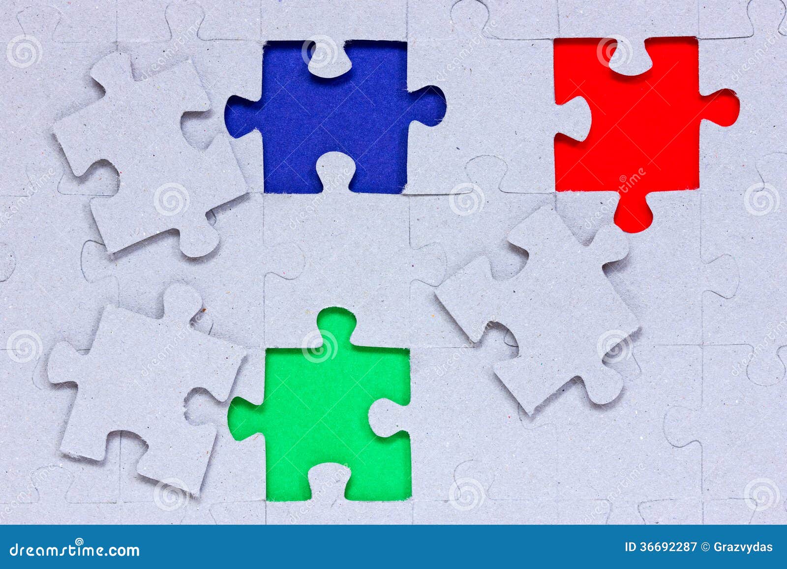 Puzzle with Different Colored Pieces Stock Image - Image of prefect ...