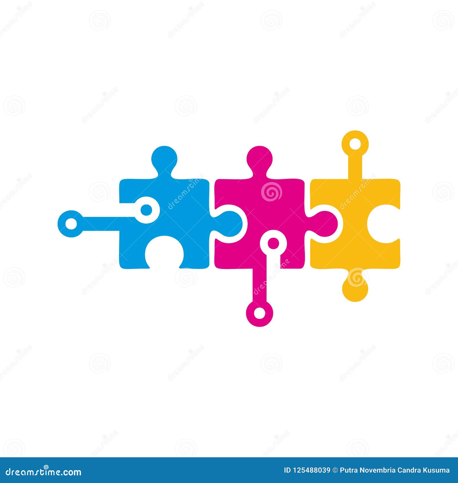 Puzzle Digital Logo Icon Design Stock Vector - Illustration of concept ...