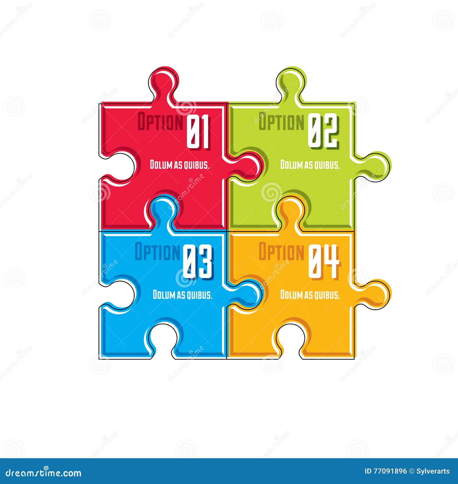 Puzzle Elements Infographic Composition, Layout of Jigsaw Puzzle Stock ...