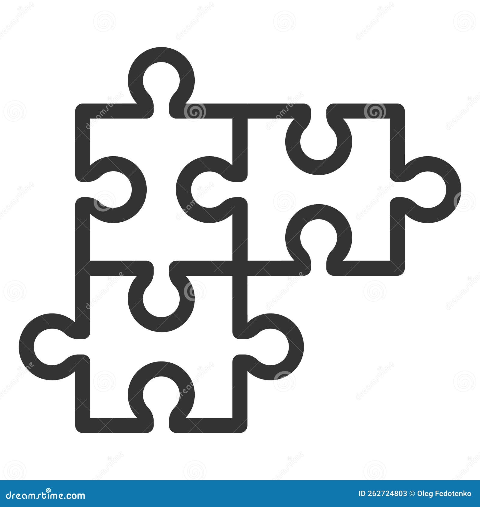 Puzzle elements stock illustration. Illustration of jigsaw - 262724803