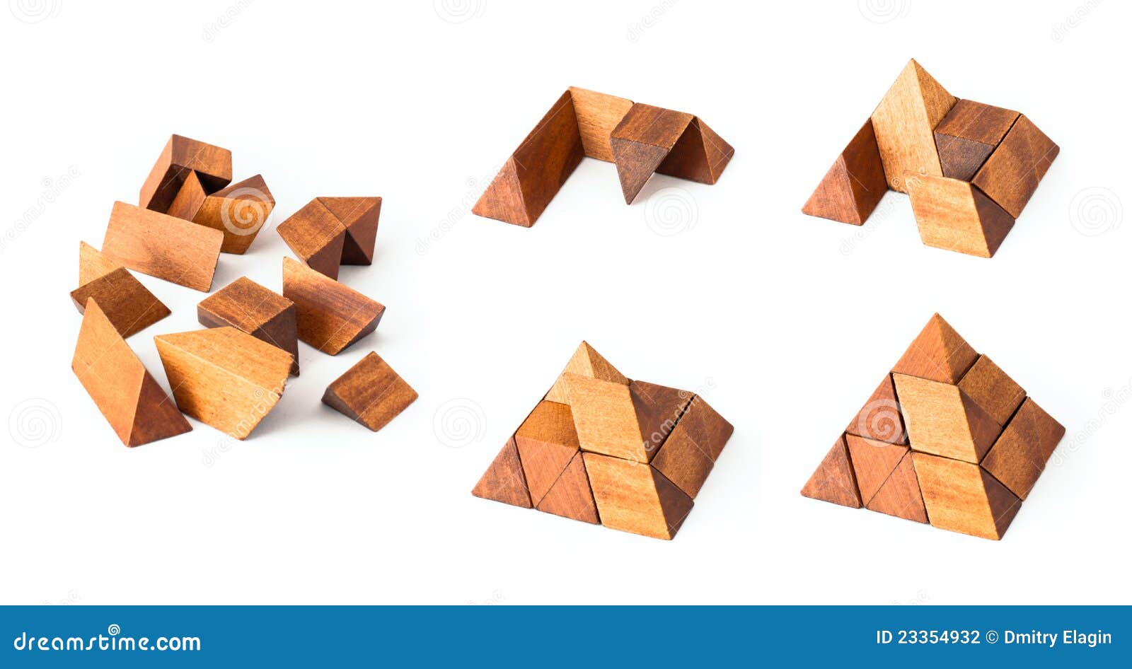 Puzzle en bois de pyramide photo stock. Image of puzzle - 23354932