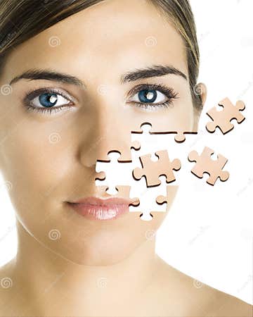 Puzzle face stock image. Image of face, color, cheerful - 1943807