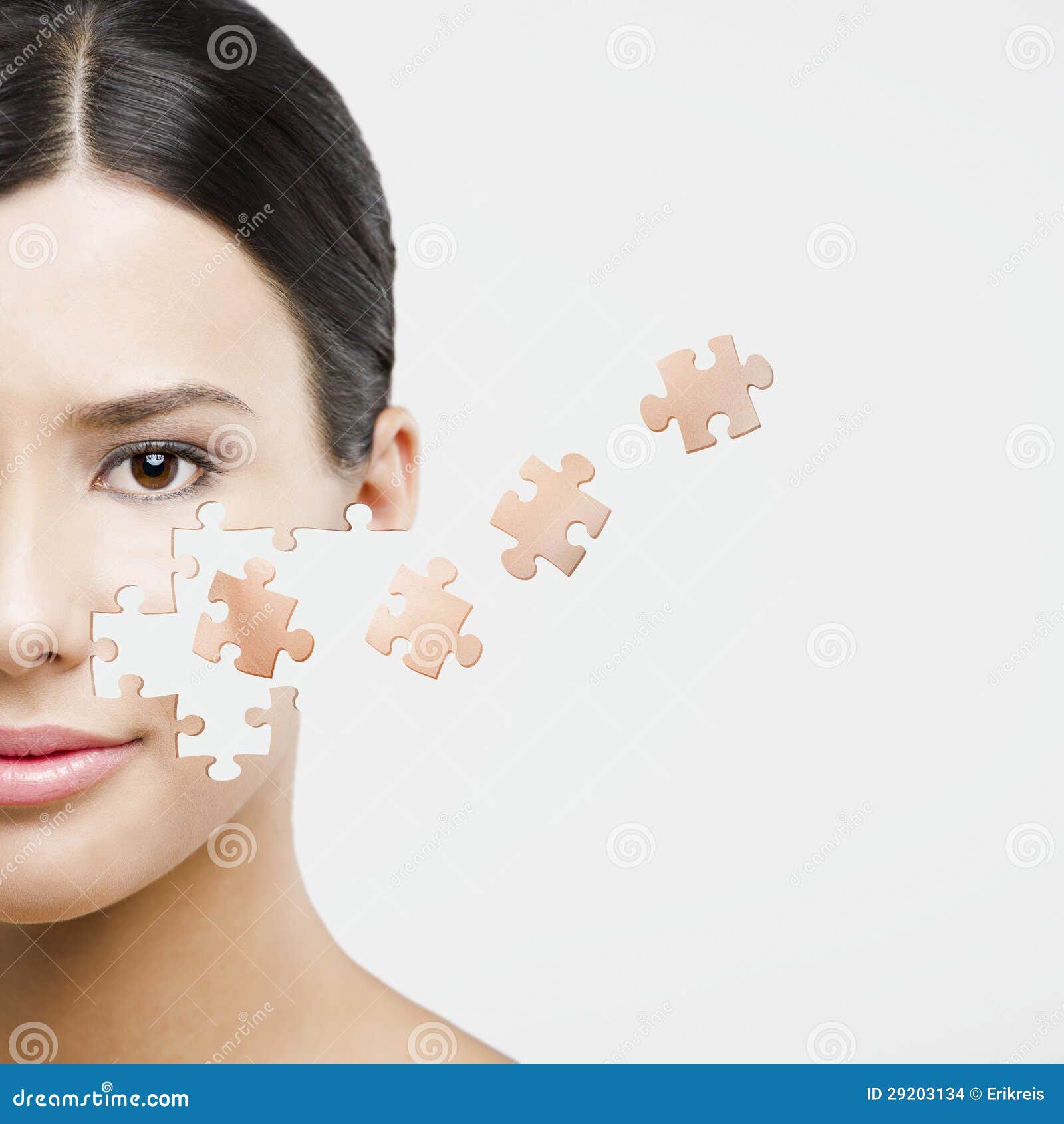 Puzzle face stock photo. Image of face, perfect, composite - 29203134