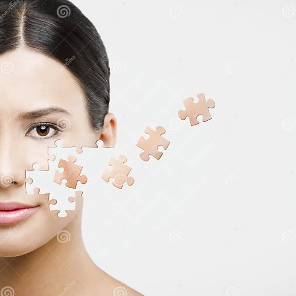 Puzzle face stock photo. Image of face, perfect, composite - 29203134