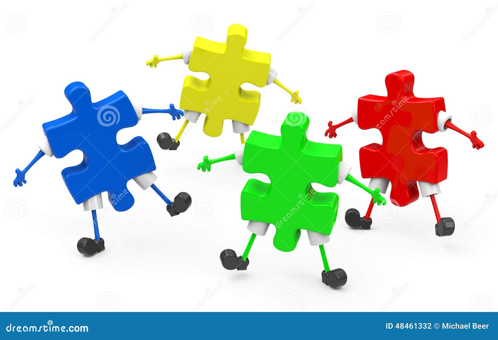 The puzzle figures stock illustration. Illustration of group - 48461332