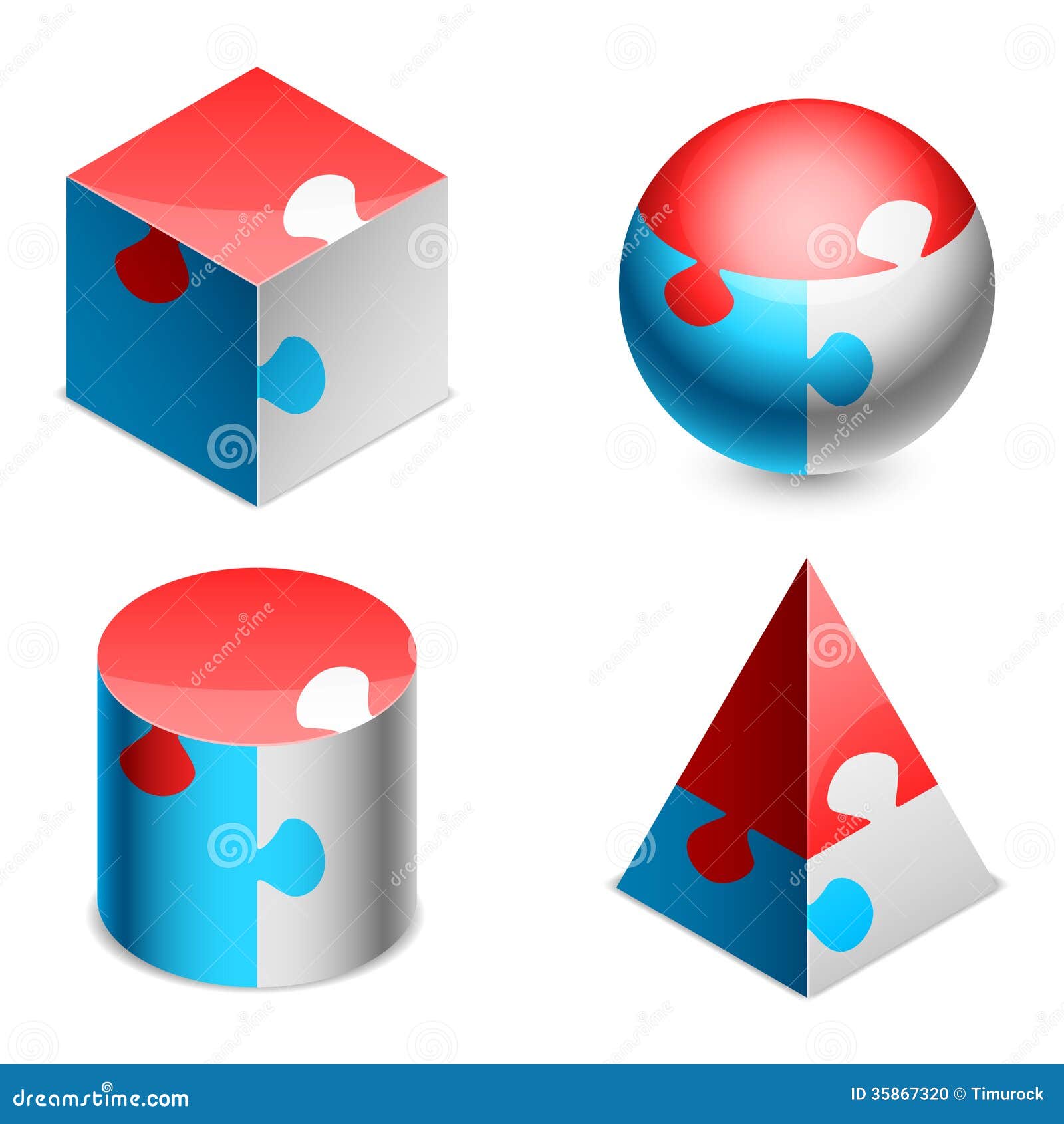 Puzzle figures. stock vector. Illustration of pattern - 35867320