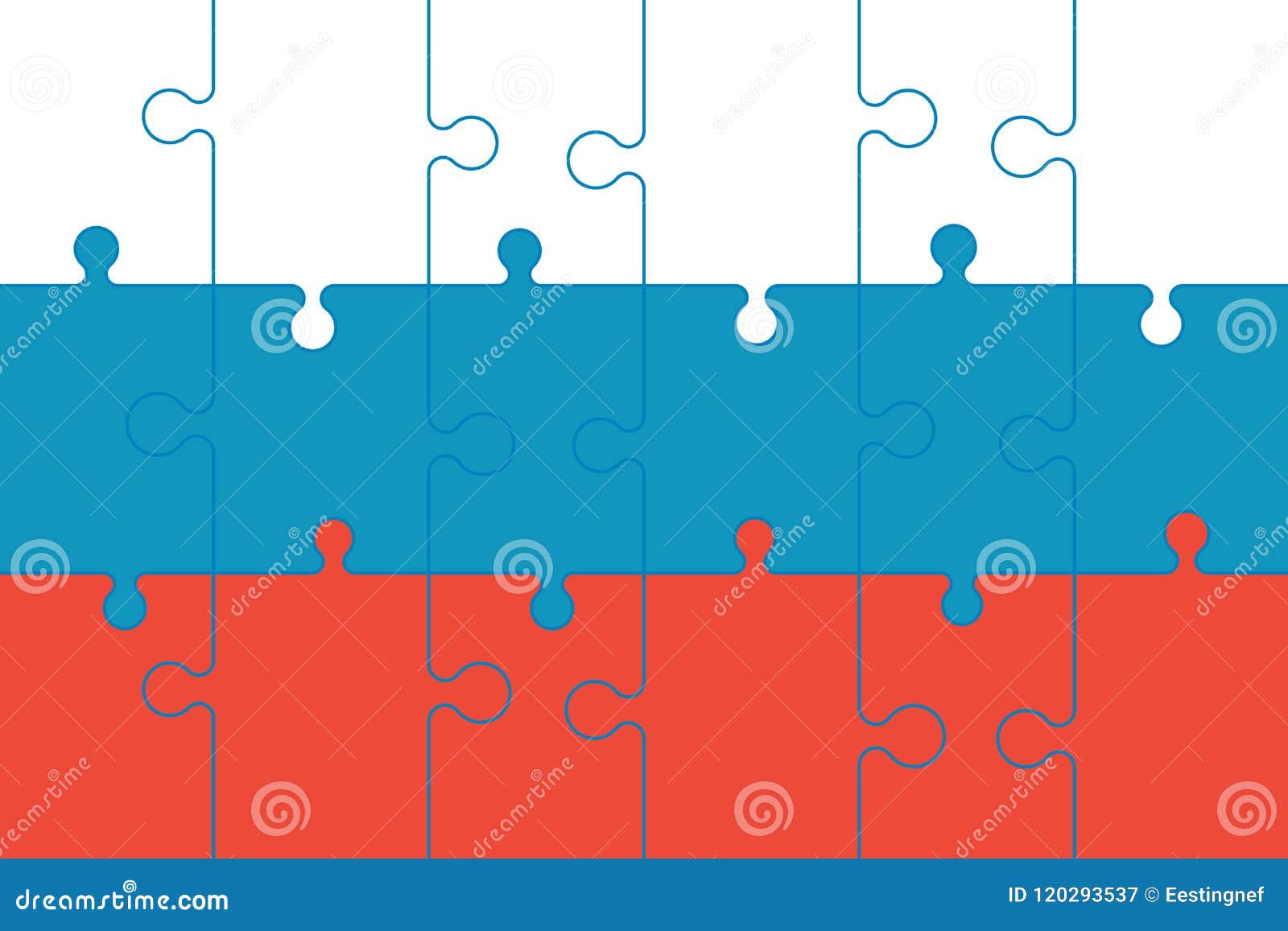 Puzzle Flag of Russia.Vector Illustration. Stock Vector - Illustration ...