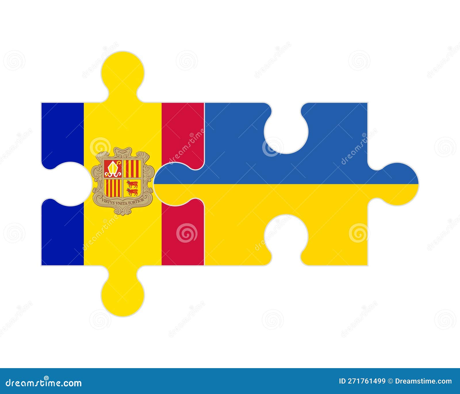 Flags Of Andorra European Union And Democratic Republic Of The Congo ...