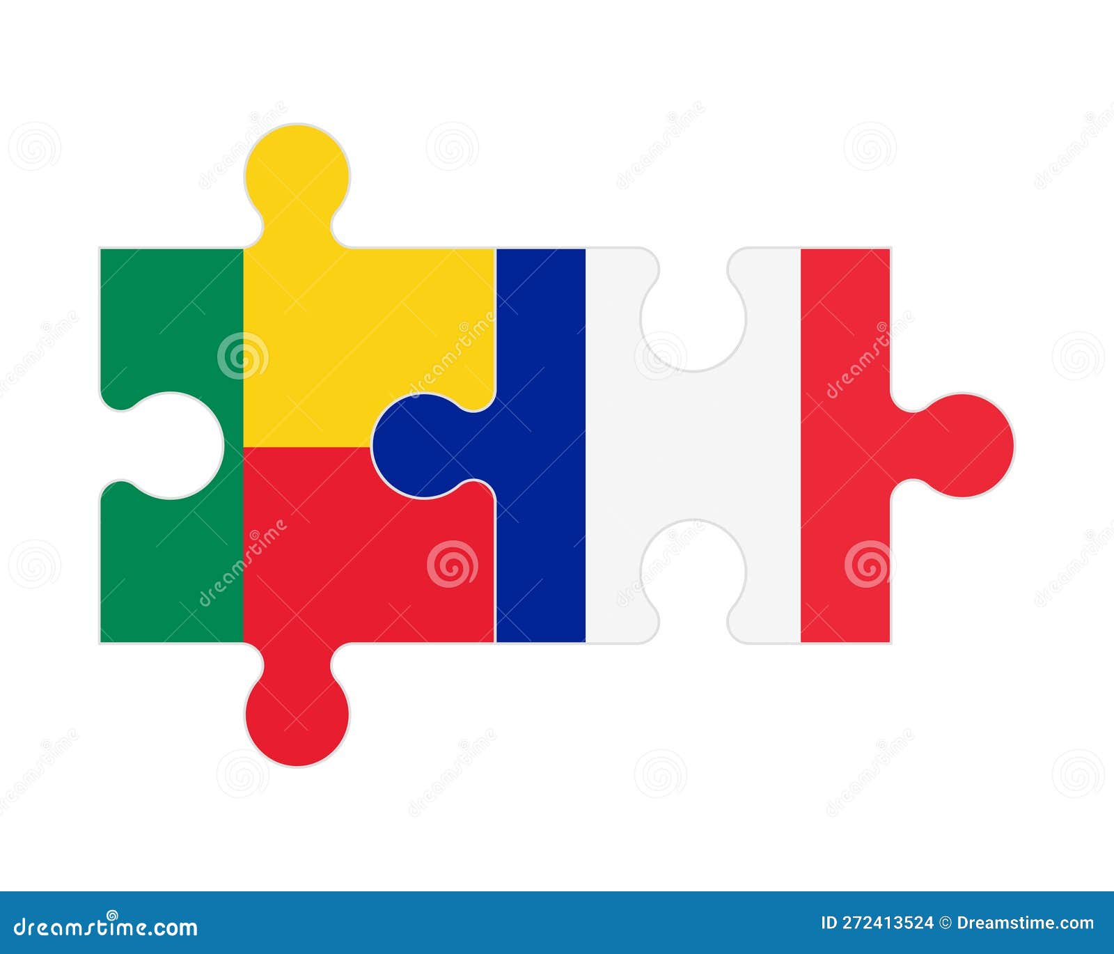 Puzzle of Flags of Benin and France , Vector Stock Vector ...