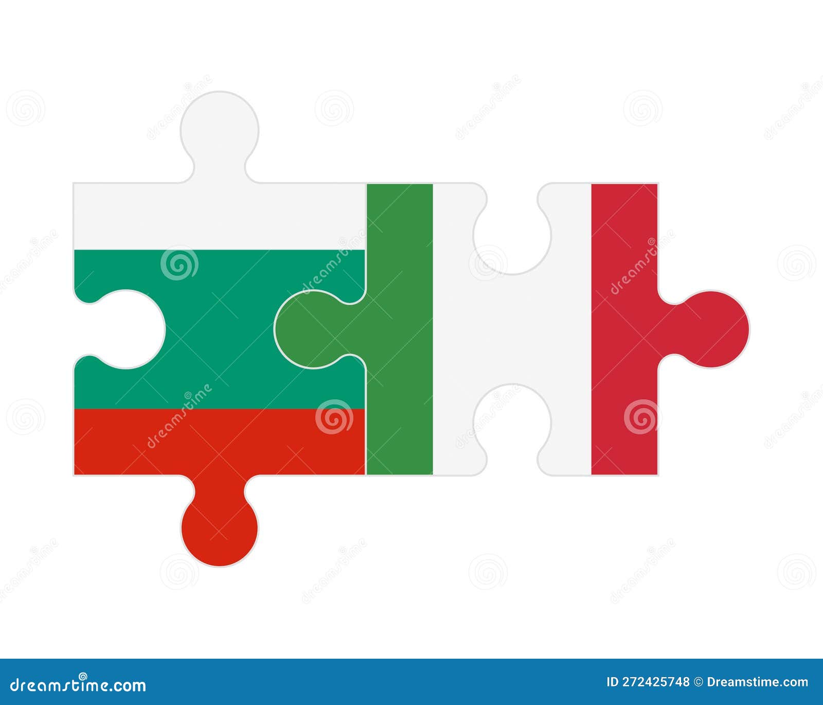 Puzzle of Flags of Bulgaria and Italy, Vector Stock Vector ...
