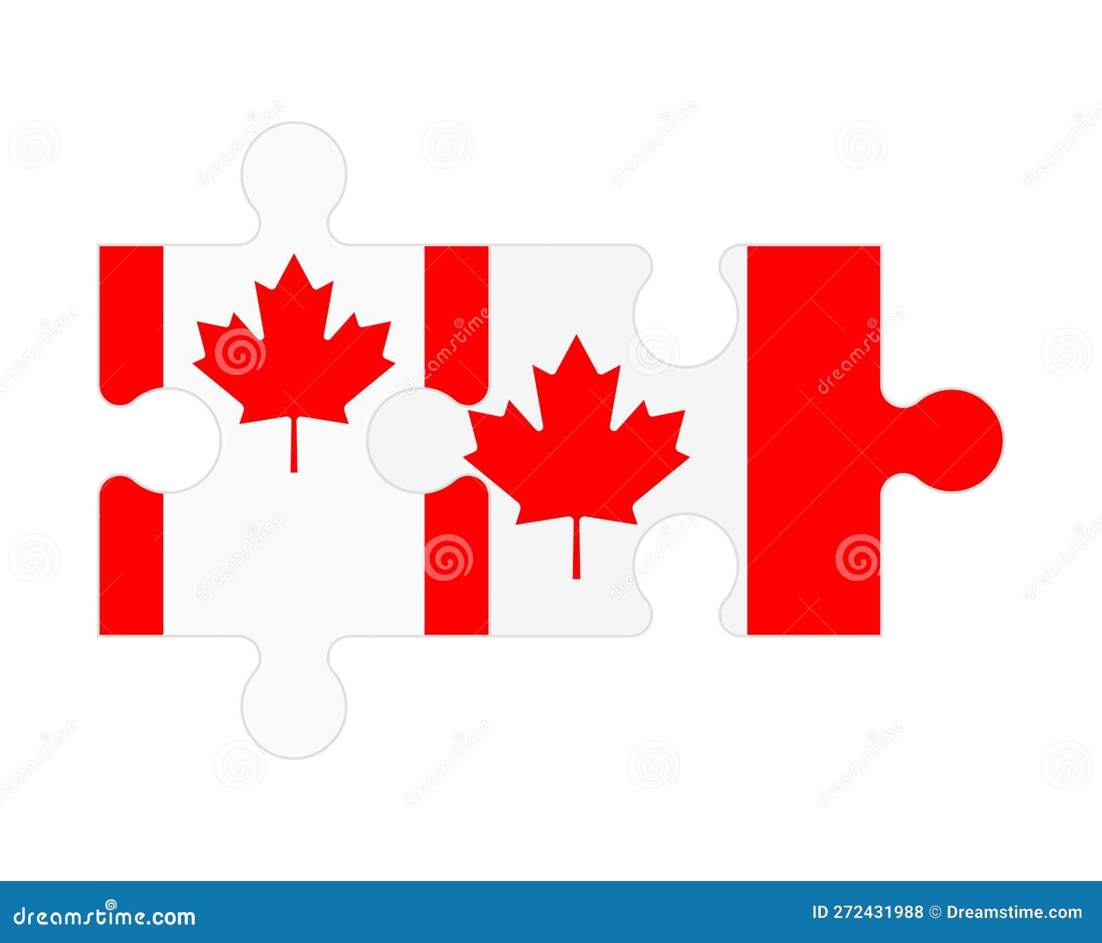 Puzzle of Flags of Canada and Canada, Vector Stock Vector ...