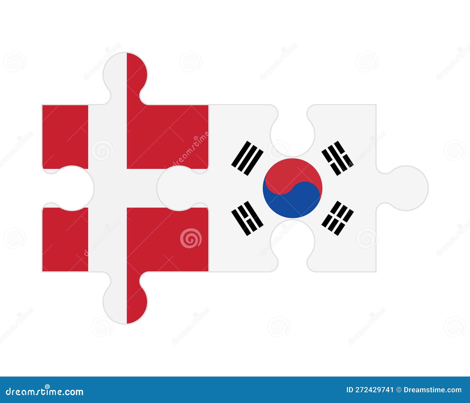 RSA And Denmark. The South African And Danish Flags. Official Colors ...