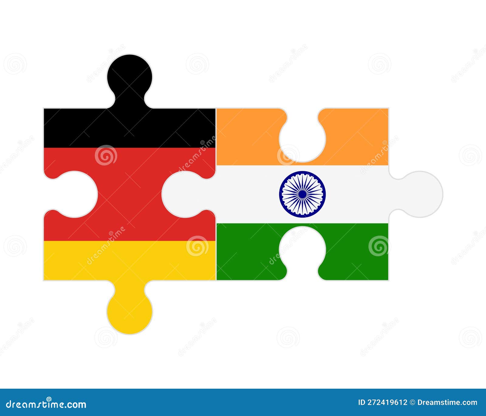 Puzzle of Flags of Germany and India, Vector Stock Illustration ...