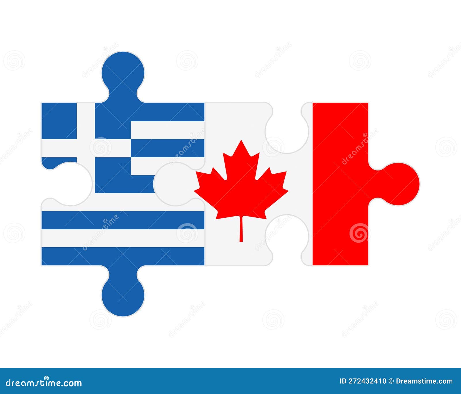 Puzzle of Flags of Greece and Canada, Vector Stock Vector ...