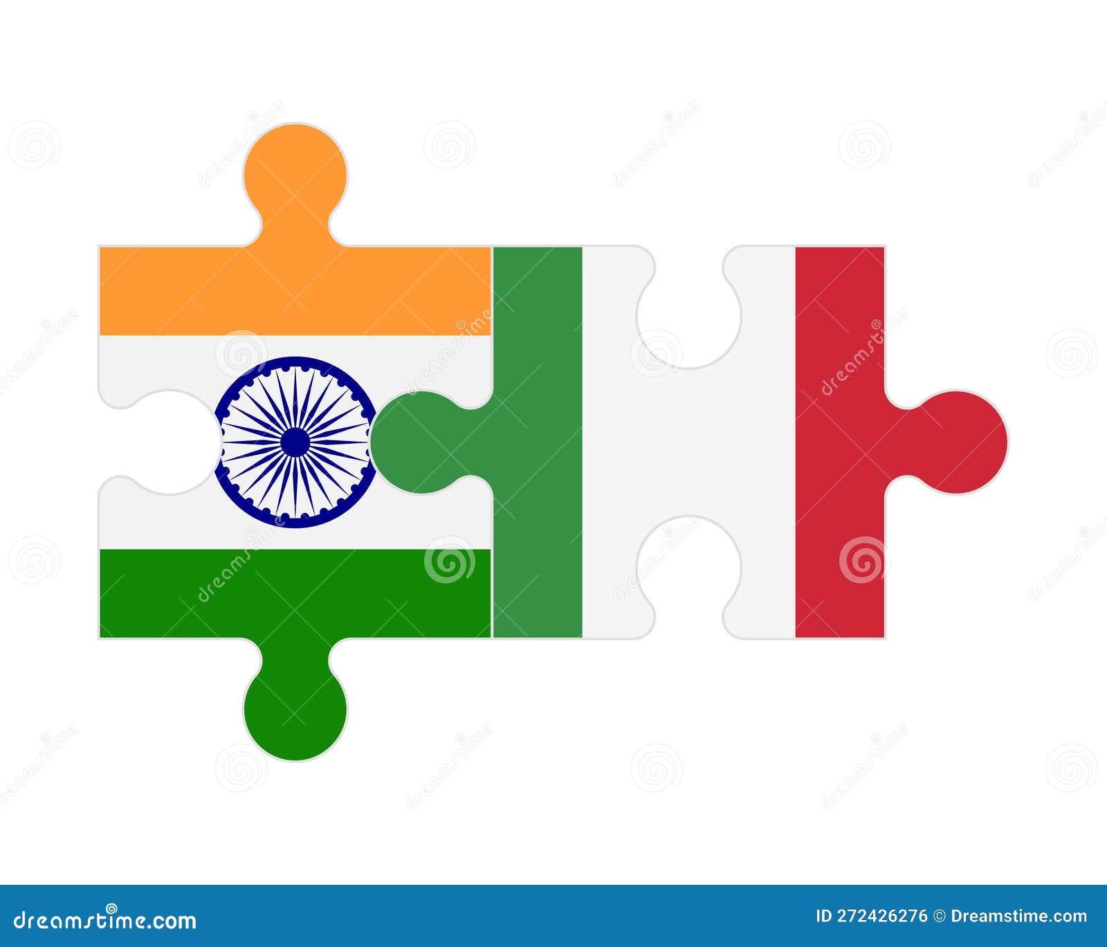 Puzzle of Flags of India and Italy, Vector Stock Vector - Illustration ...