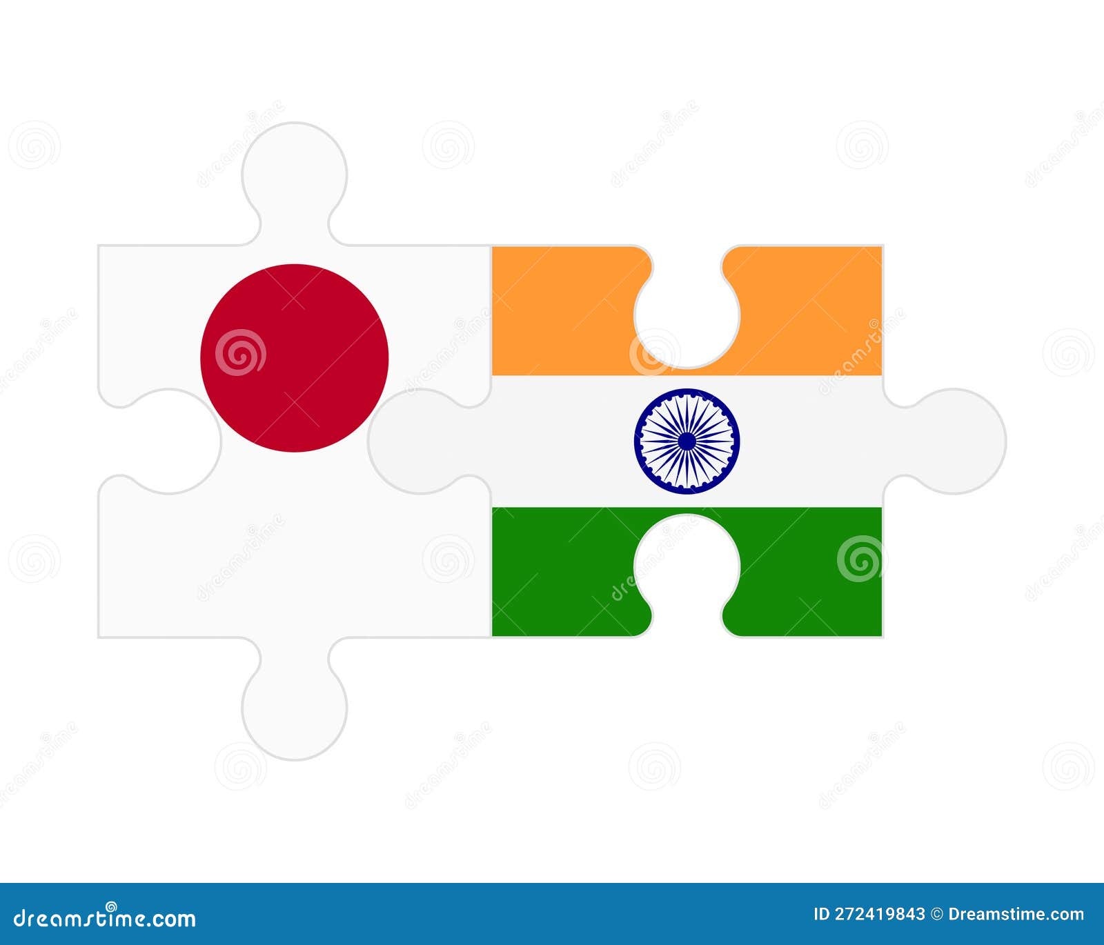 Puzzle of Flags of Japan and India, Vector Stock Vector - Illustration ...