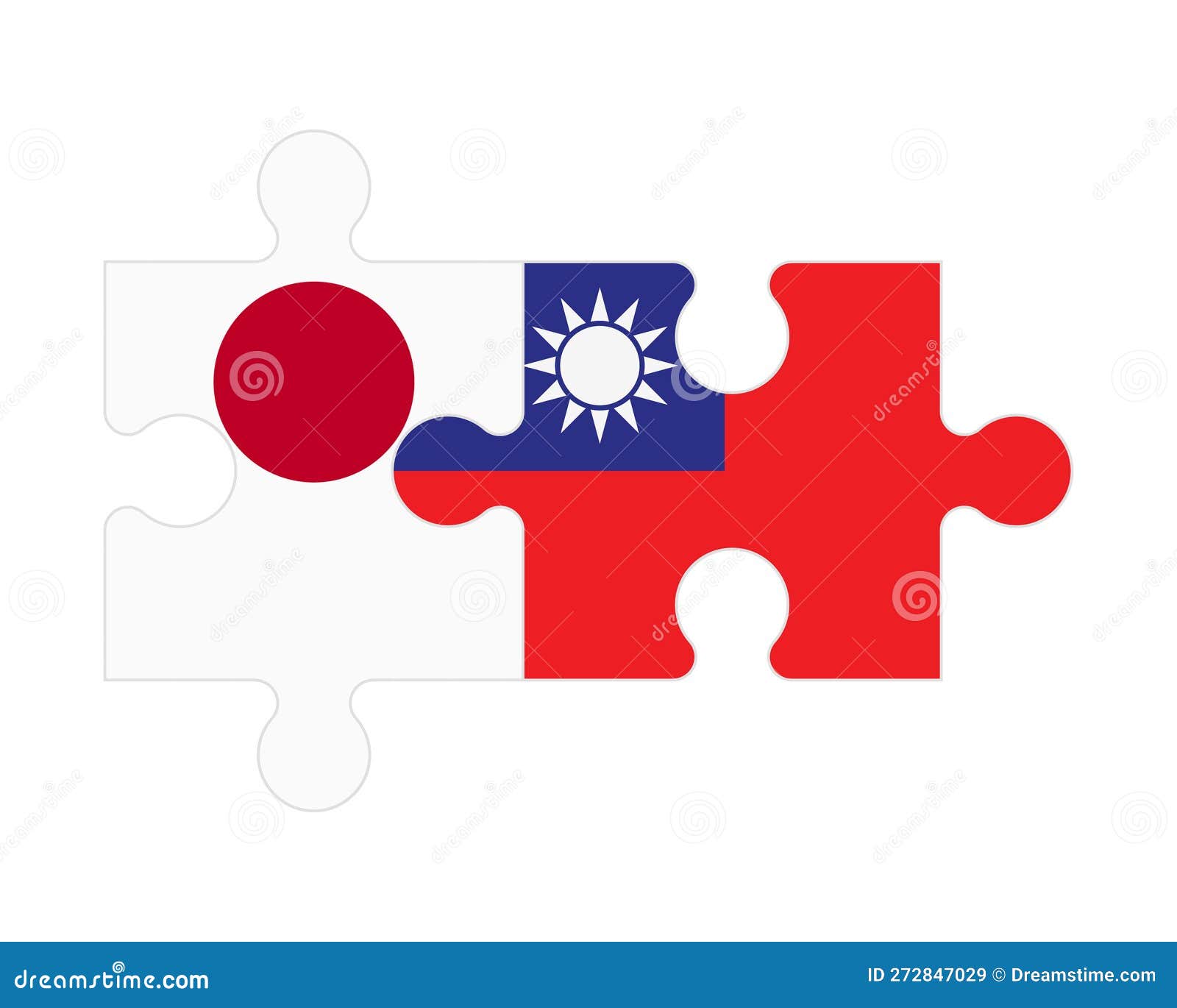 Puzzle of Flags of Japan and Taiwan, Vector Stock Vector - Illustration ...